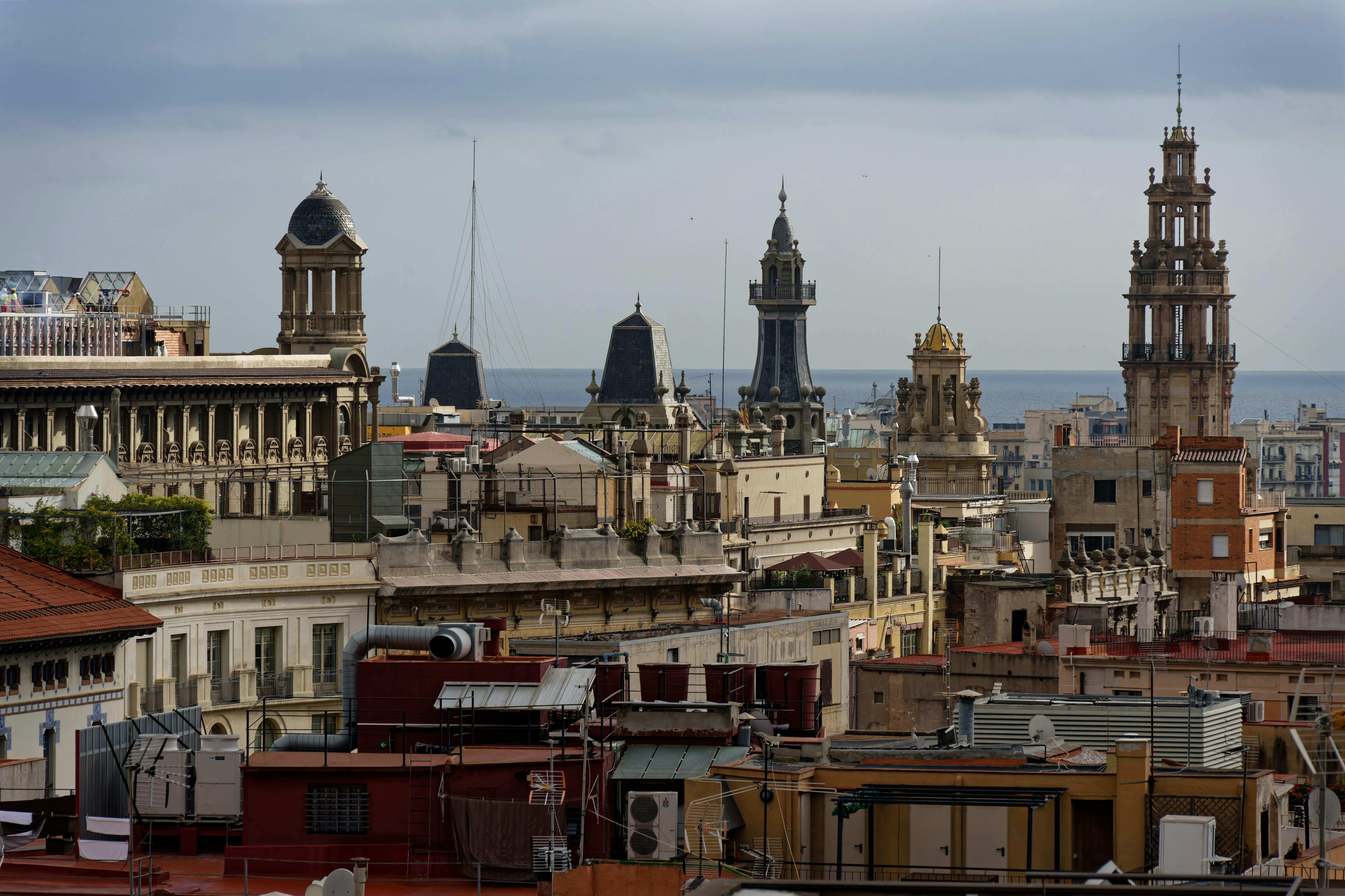Historic Rooftops and Bell Towers in Barcelona · Free Stock Photo