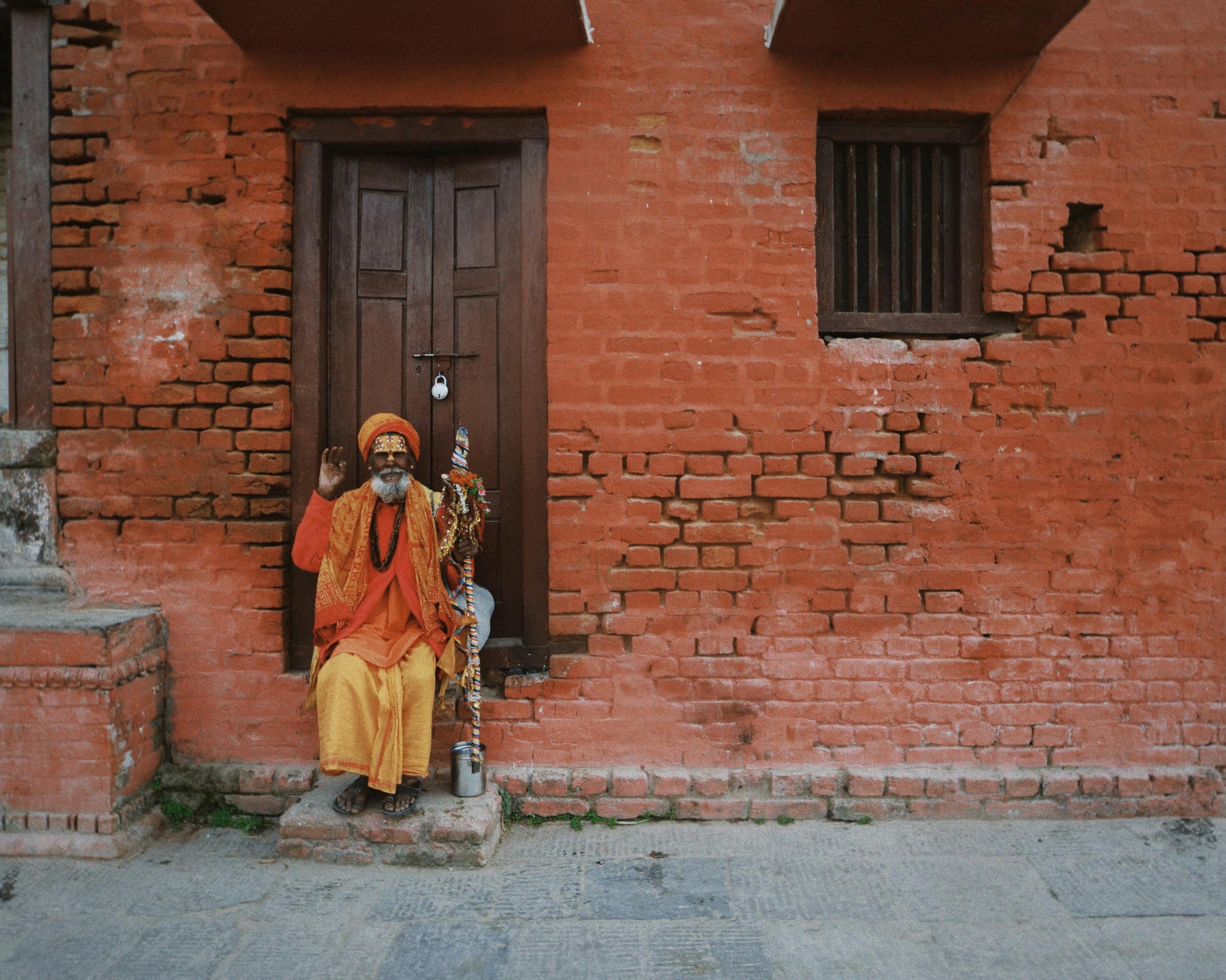 Colorful Sadhu in Traditional Attire · Free Stock Photo
