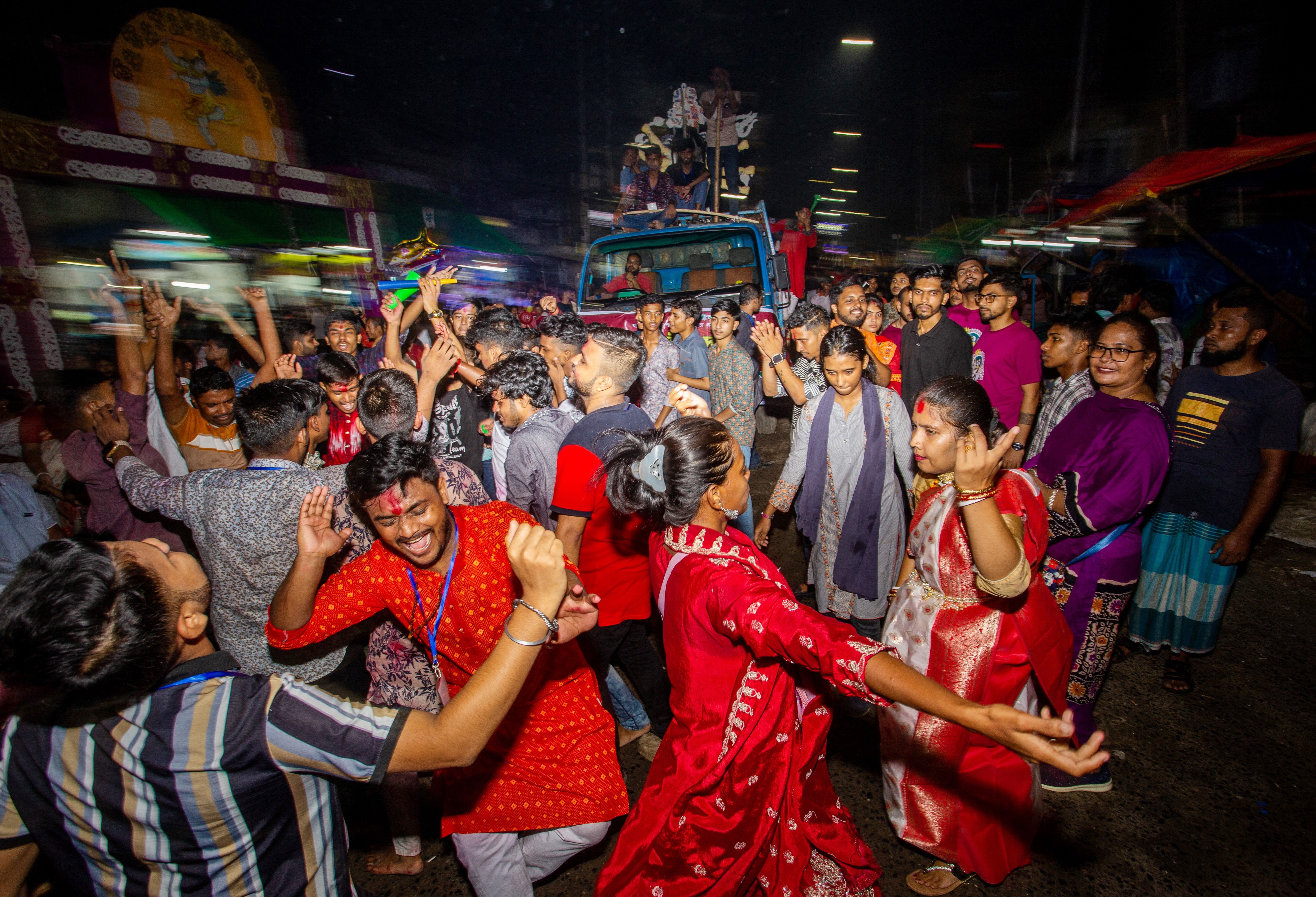 Joyful Street Festival Celebration at Night · Free Stock Photo