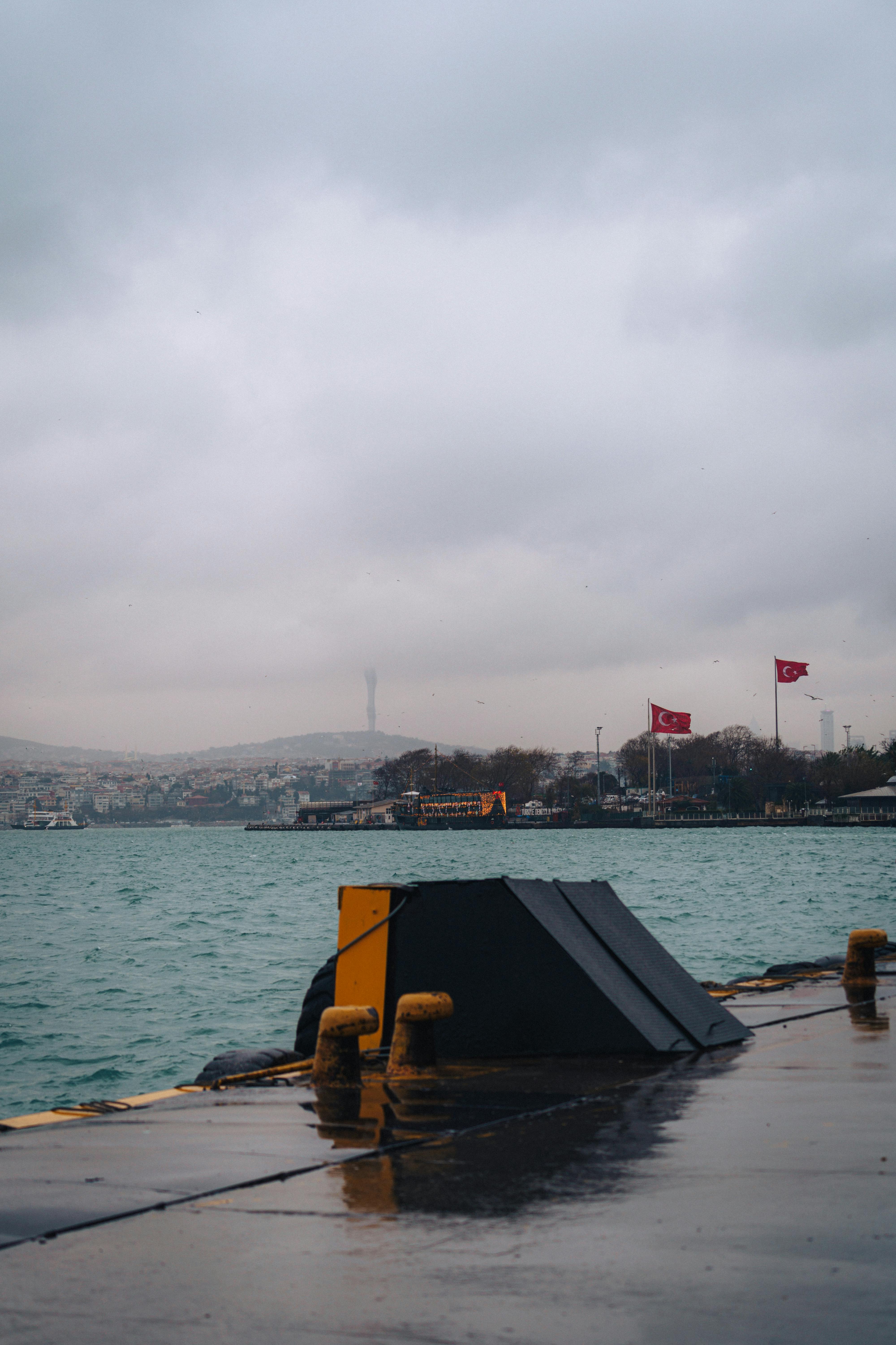 Rainy Waterfront View in Istanbul, Turkey · Free Stock Photo
