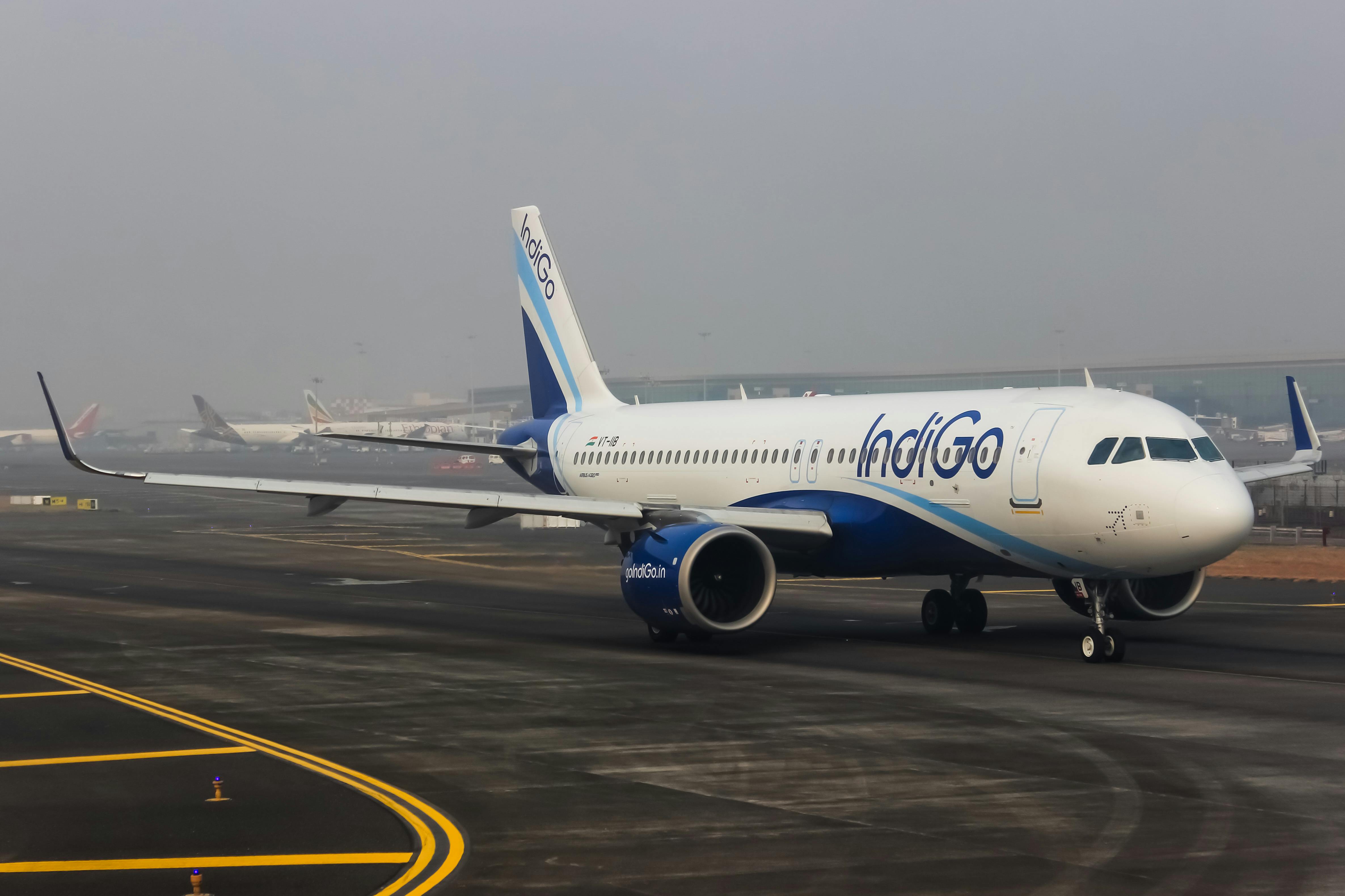 IndiGo Passenger Plane on Tarmac at Airport · Free Stock Photo