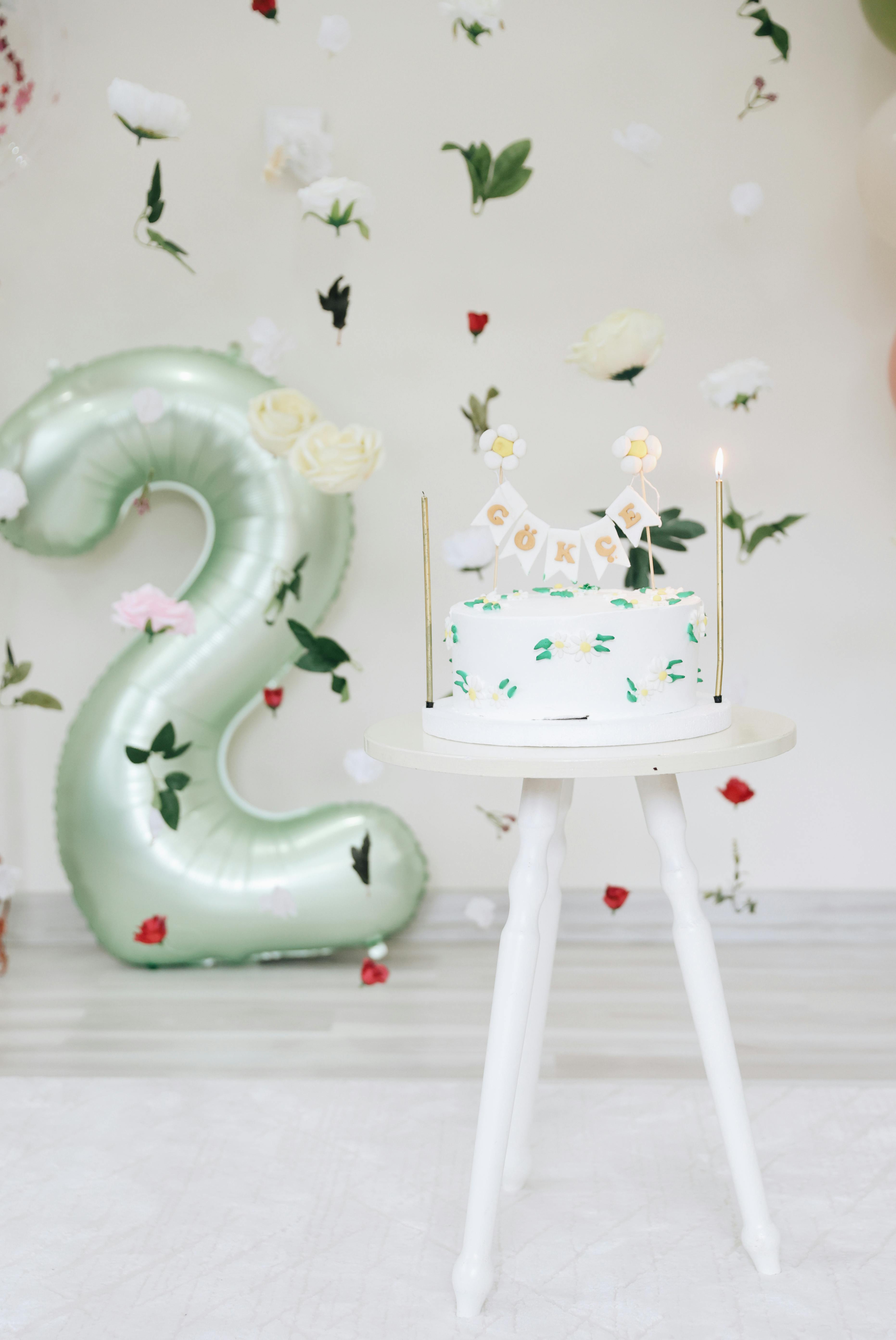 Colorful Second Birthday Cake Celebration · Free Stock Photo