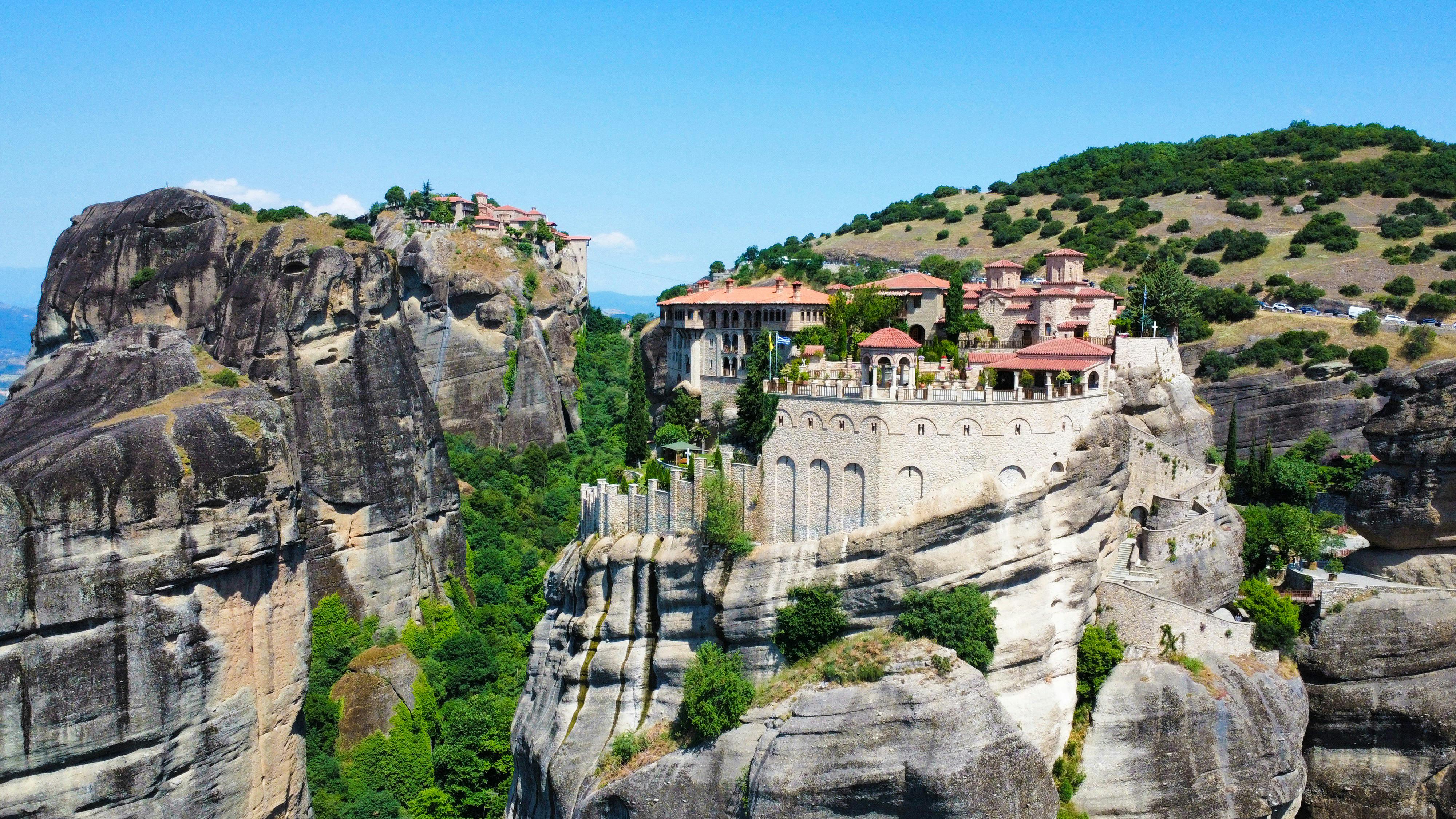 Aerial View of Meteora Monasteries in Greece · Free Stock Photo