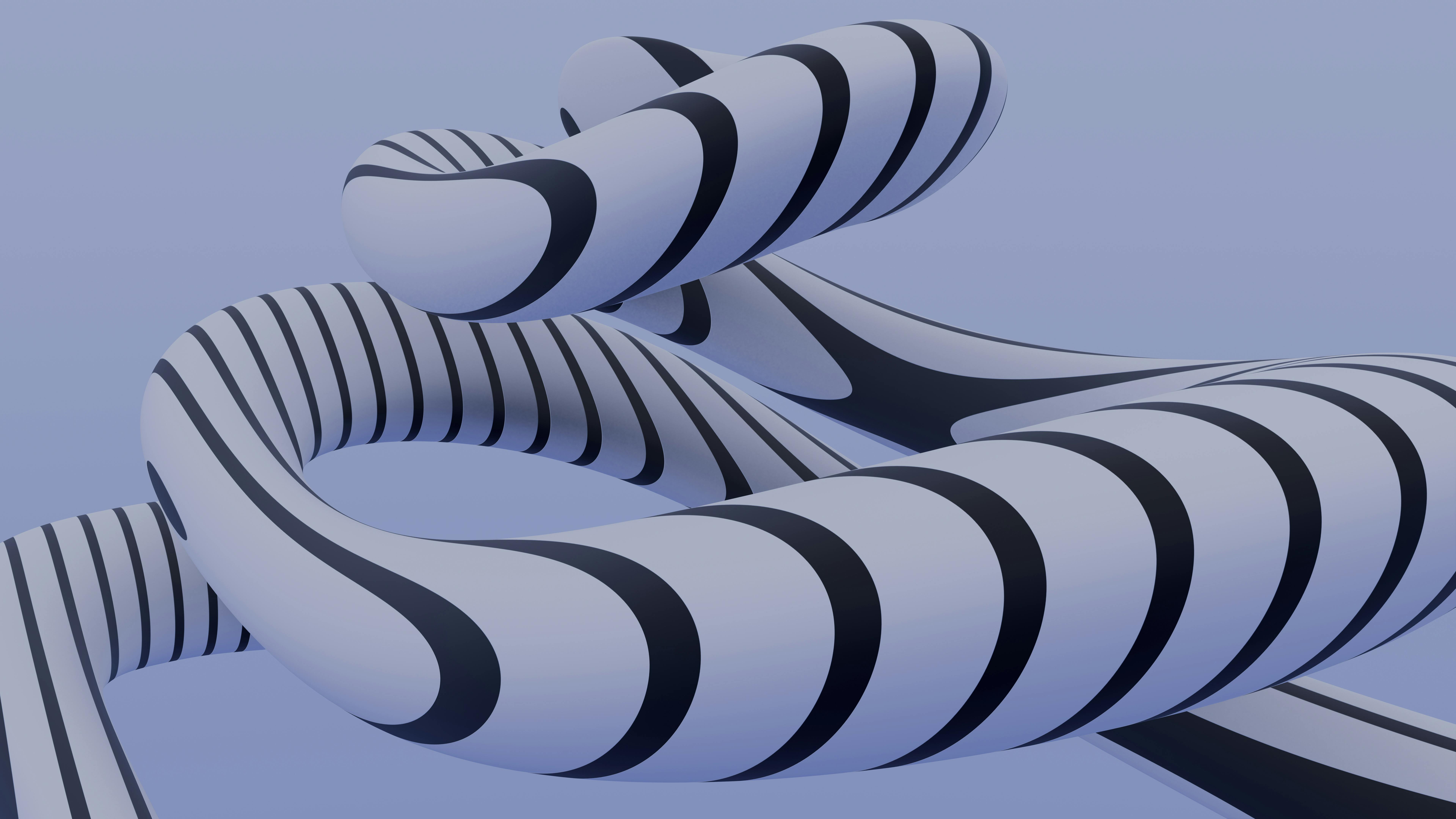 Dynamic 3D Abstract Geometric Art Composition · Free Stock Photo