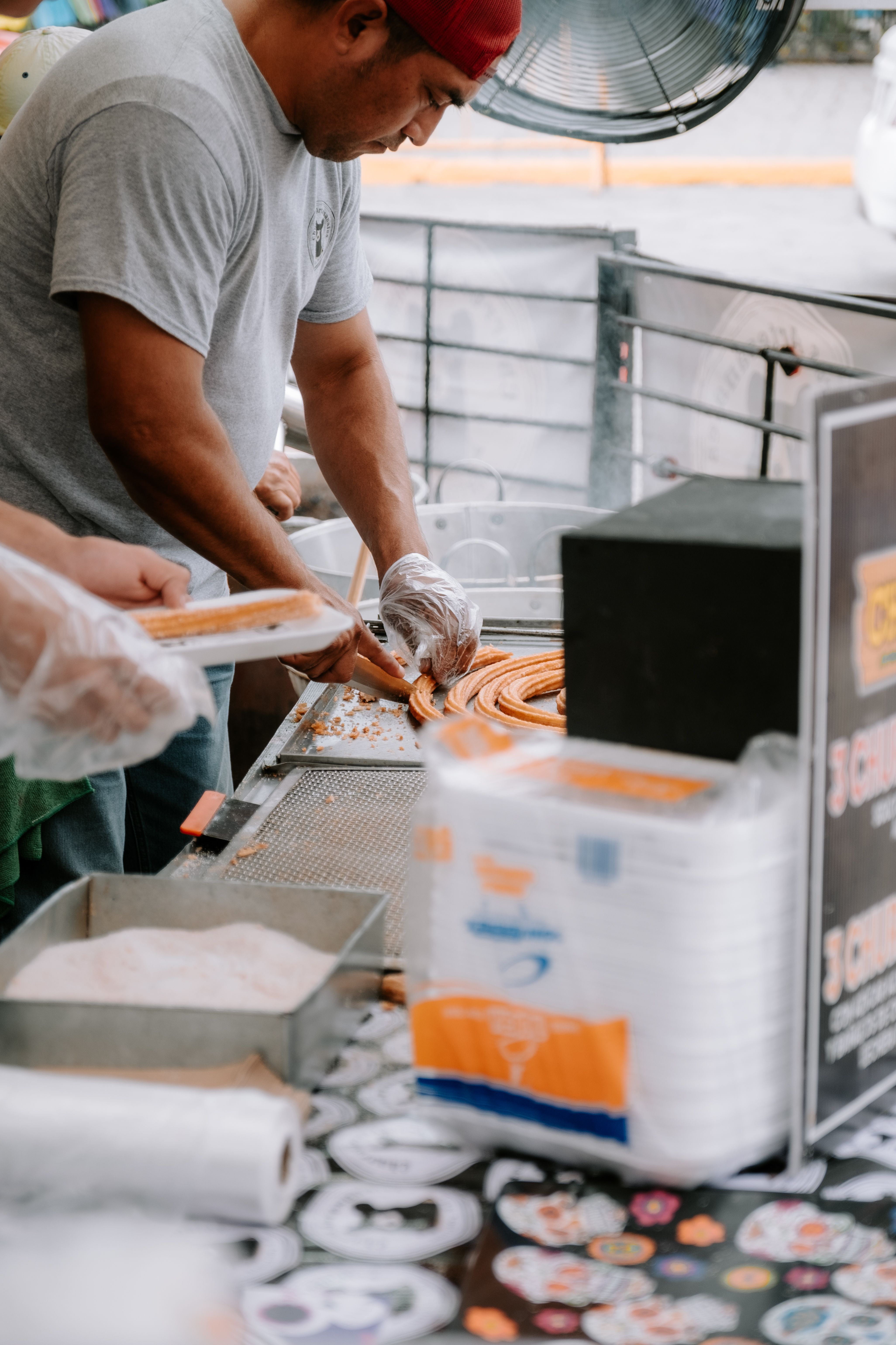 Street Vendor Making Churros in Santiago, Mexico · Free Stock Photo
