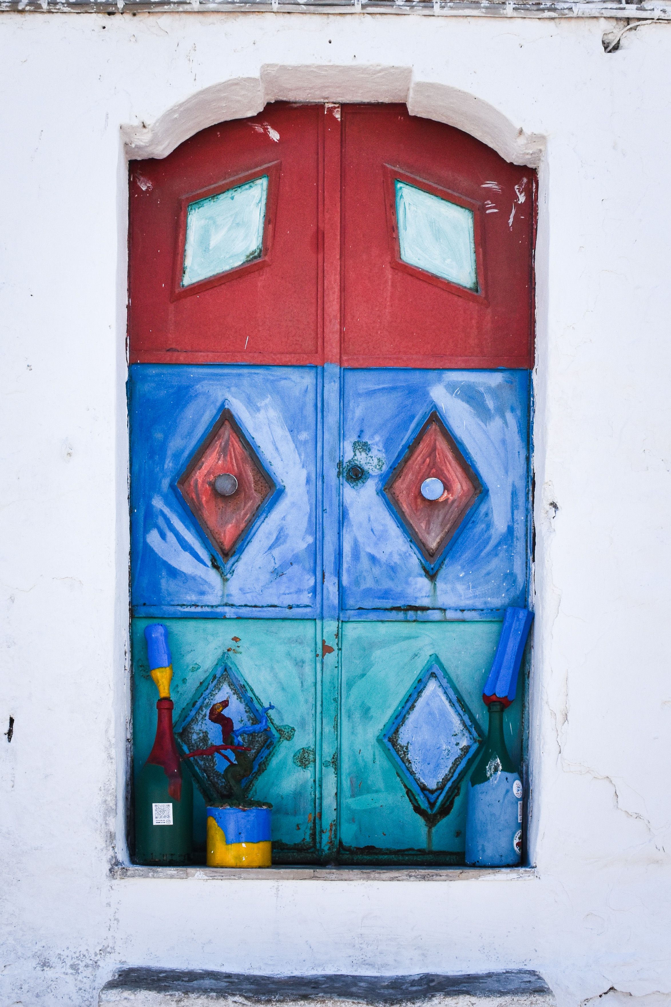 Colorful Geometric Door in Apulia, Italy · Free Stock Photo