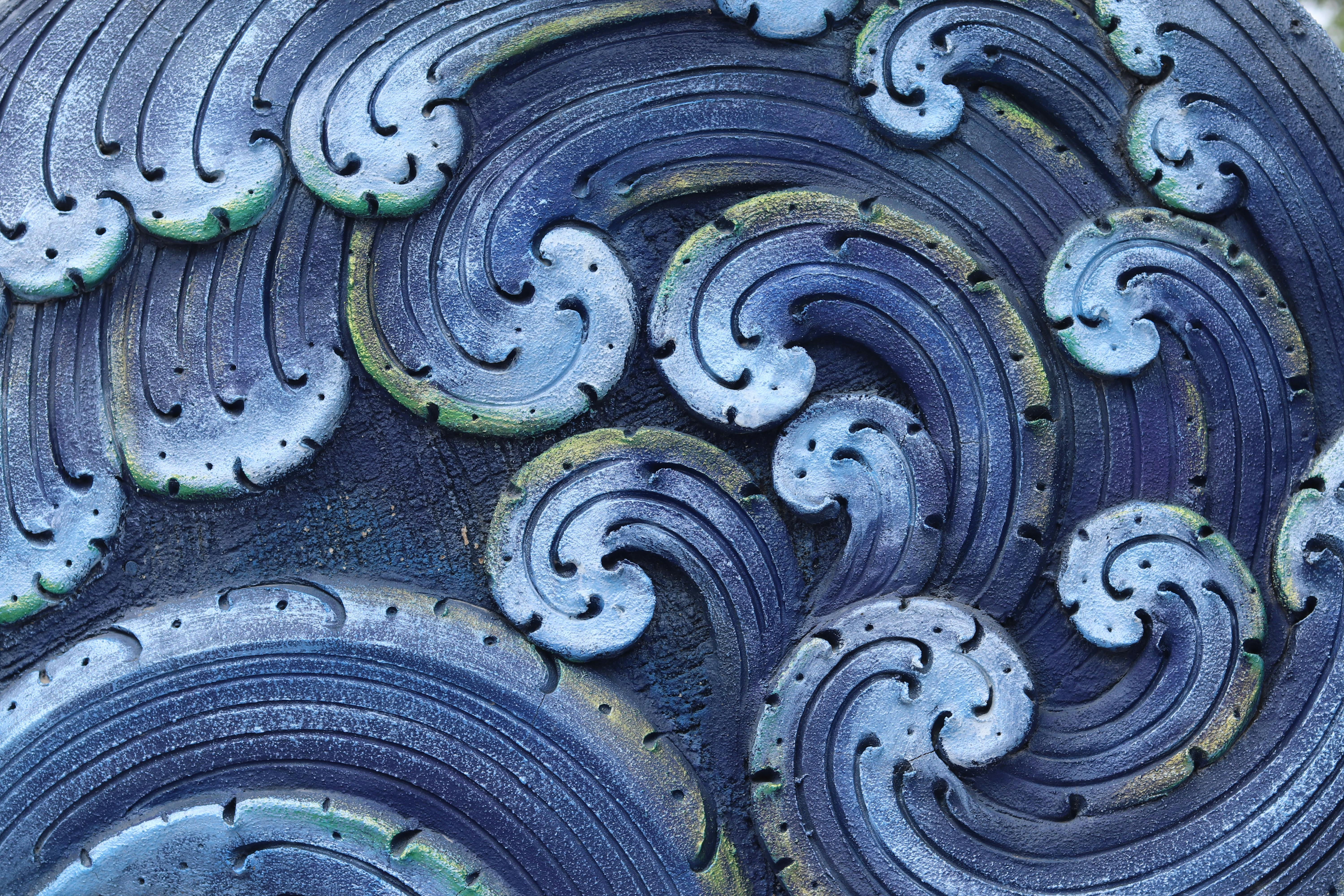 Intricate Thai Buddhist Temple Wall Art Design · Free Stock Photo