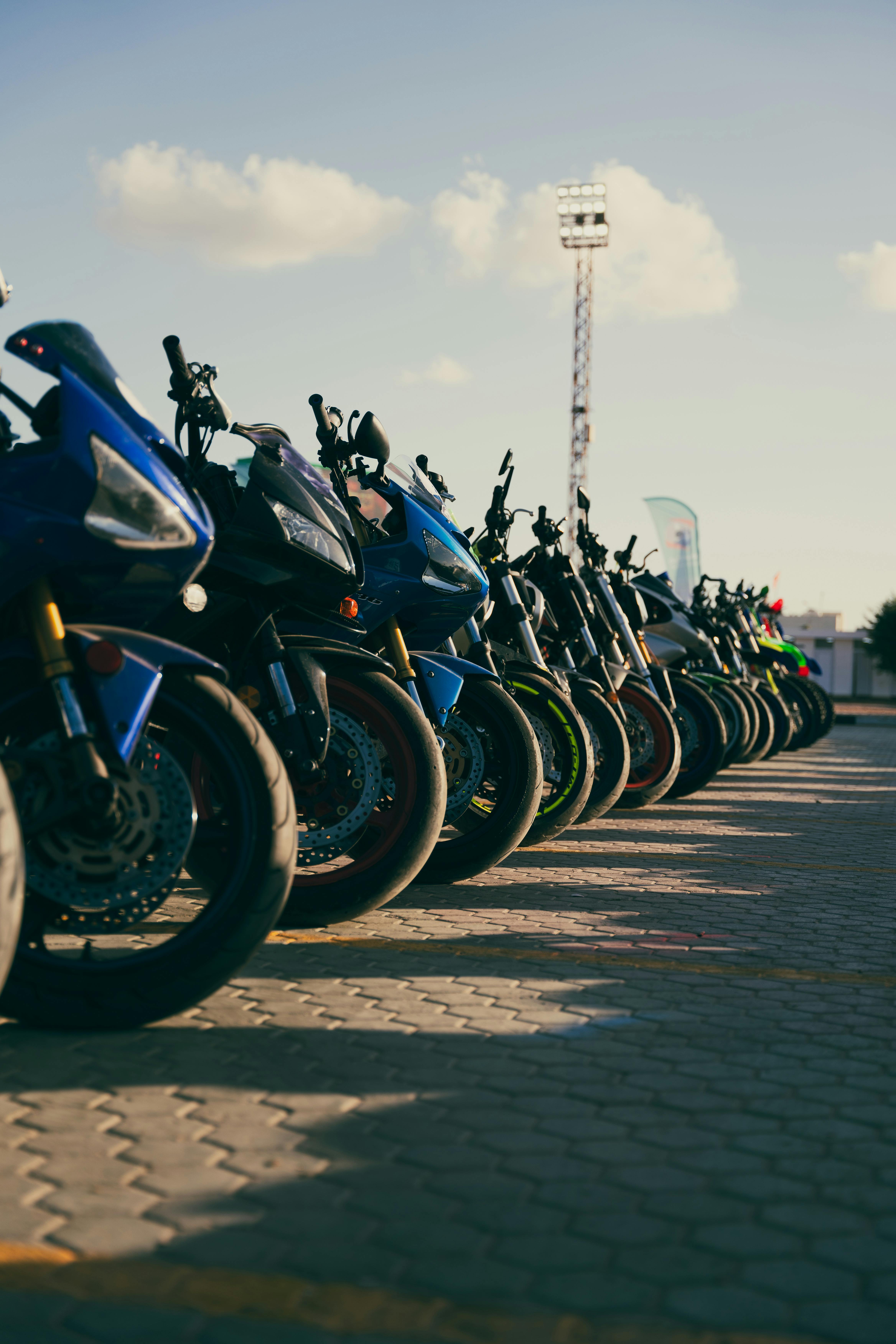 Line of Motorcycles in Benghazi, Libya · Free Stock Photo