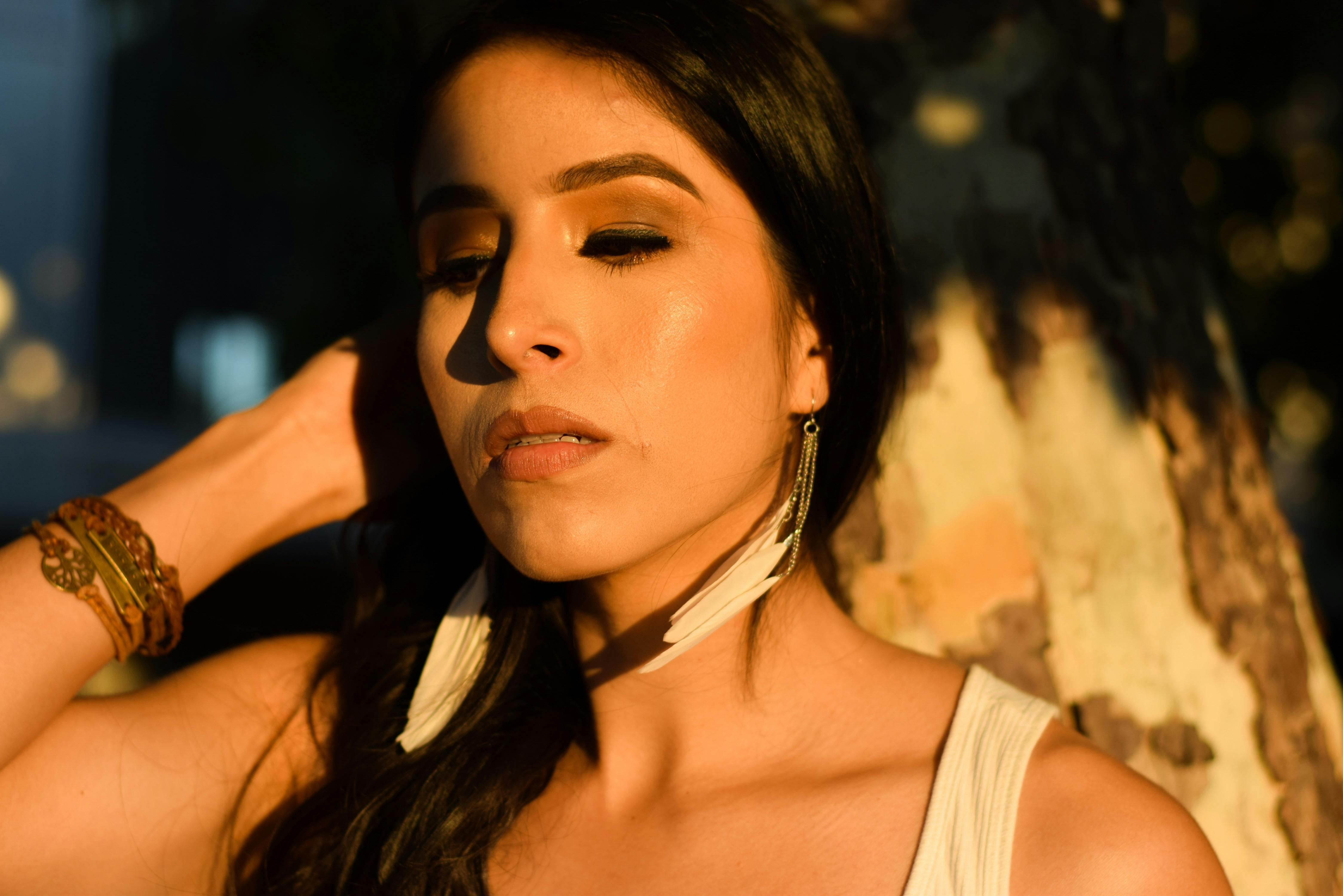 Portrait of a Woman in Golden Hour Light · Free Stock Photo