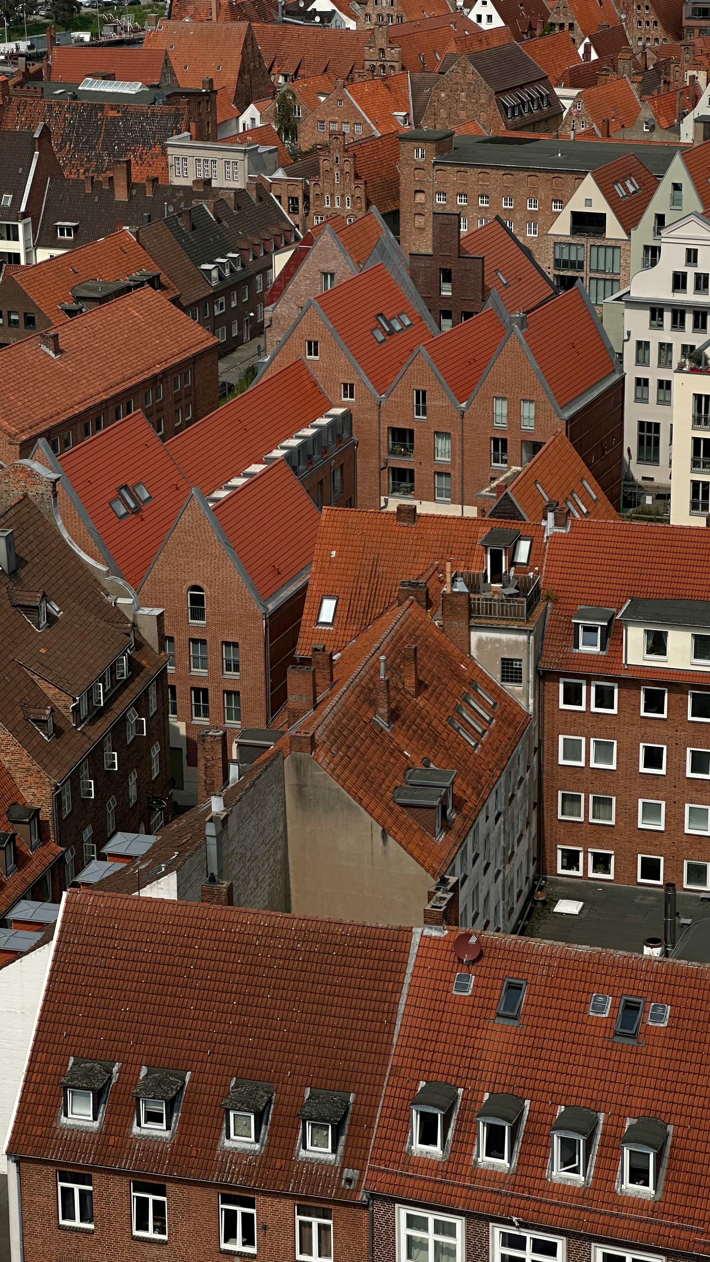 Aerial View of Historic European Rooftops · Free Stock Photo