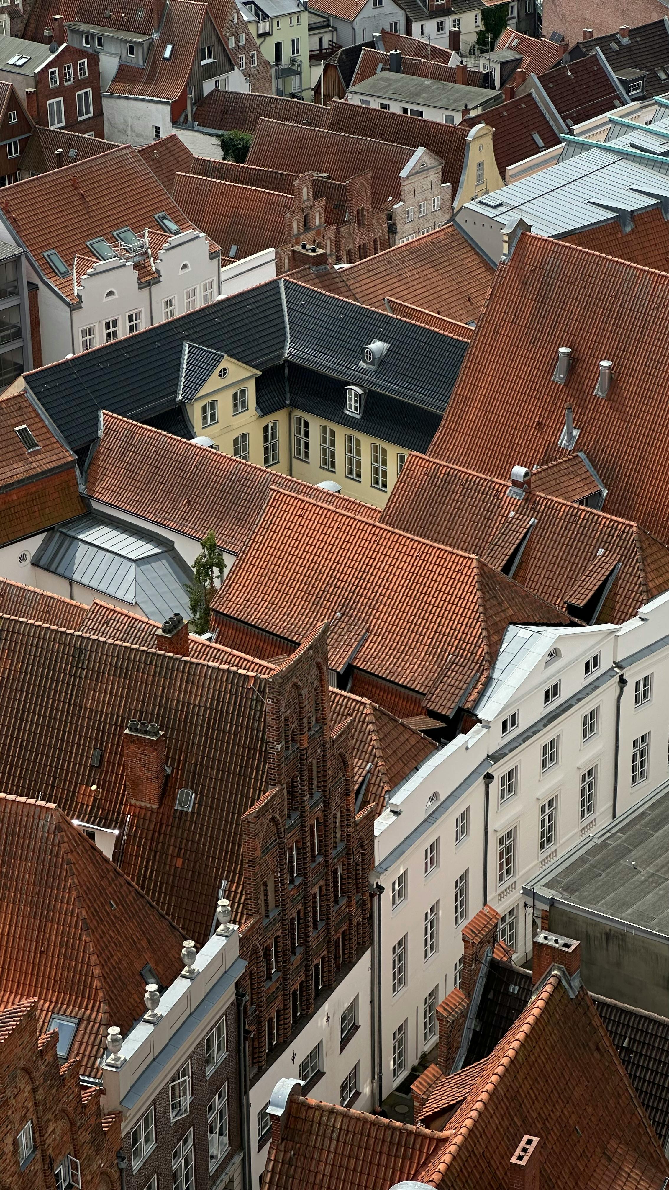 Charming European Rooftops Aerial View · Free Stock Photo