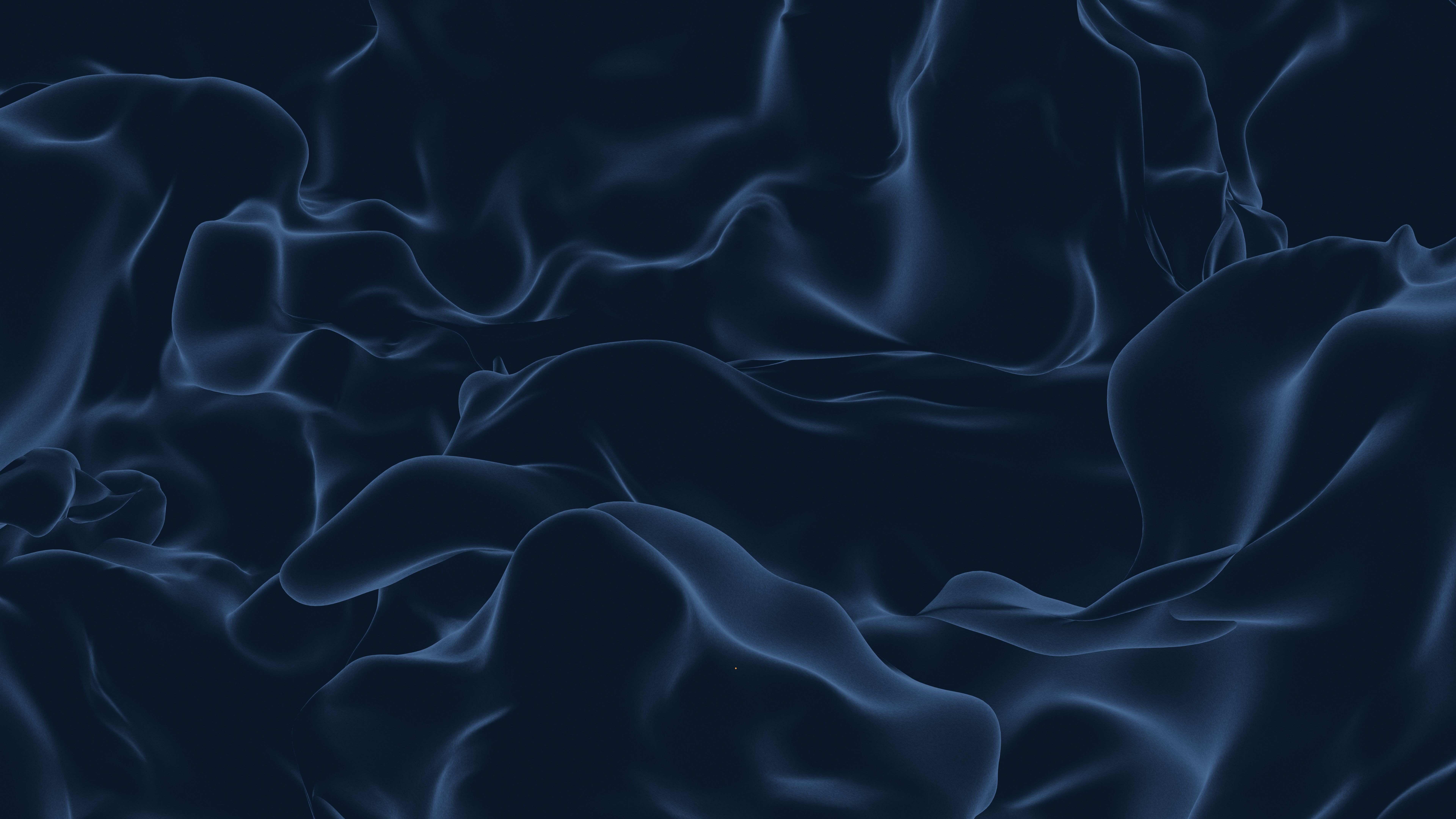 Ondas Fluidas Abstratas Em Renderização 3 D Azul Escuro · Foto ...