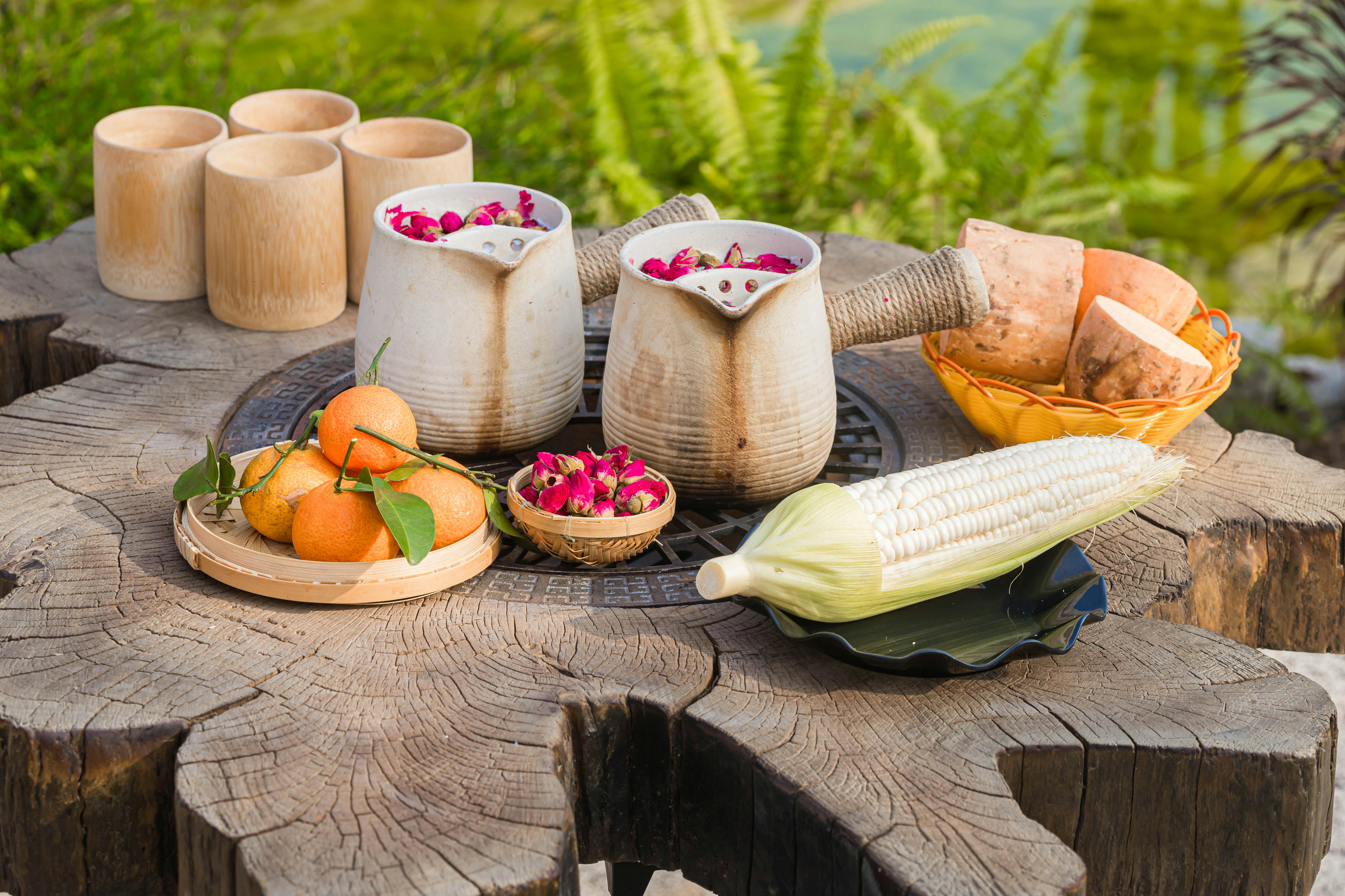Traditional Vietnamese Outdoor Table Setting · Free Stock Photo