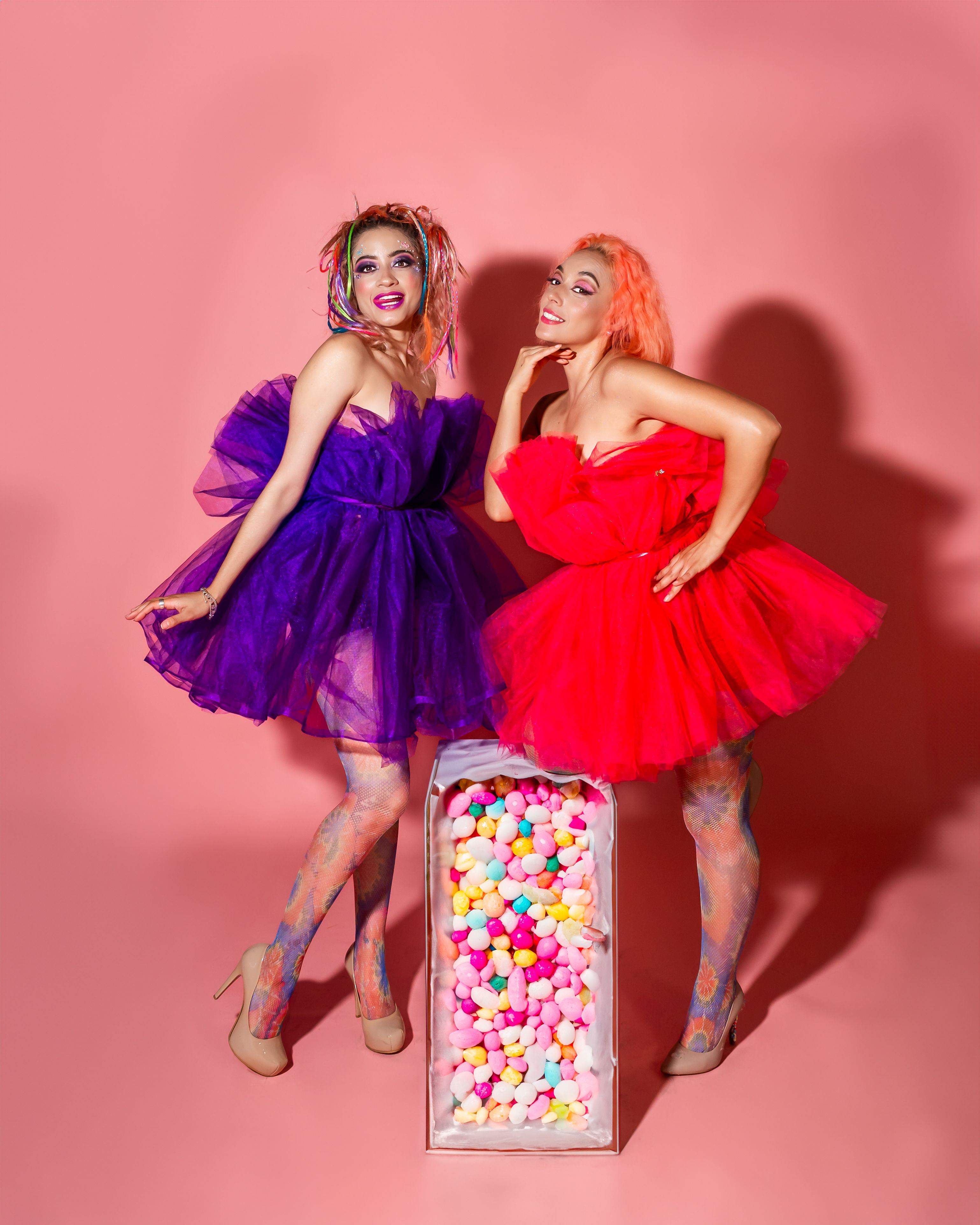 Vibrant Fashion Shoot with Colorful Dresses · Free Stock Photo