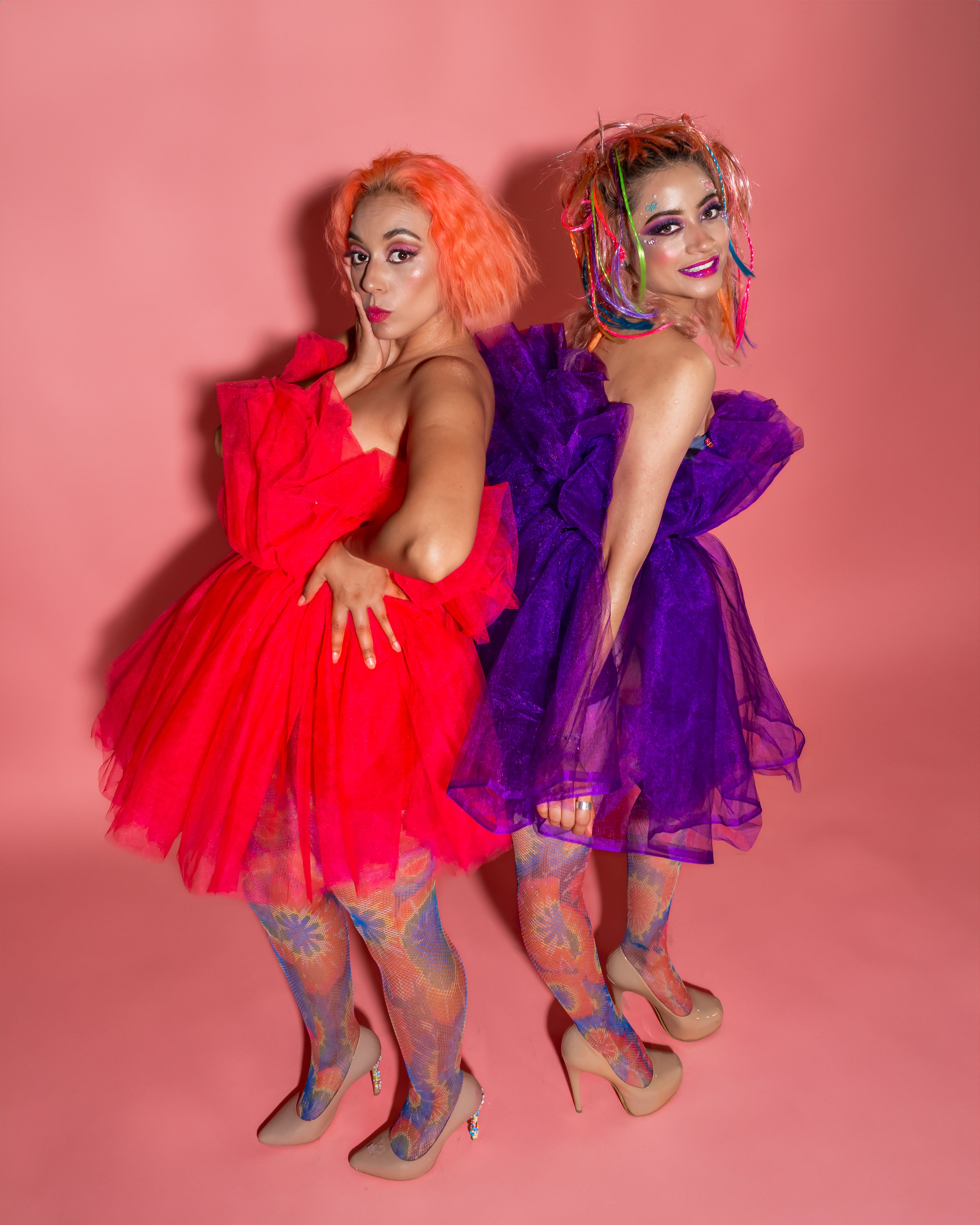 Colorful Fashion Portrait of Two Women in Vibrant Outfits · Free Stock ...
