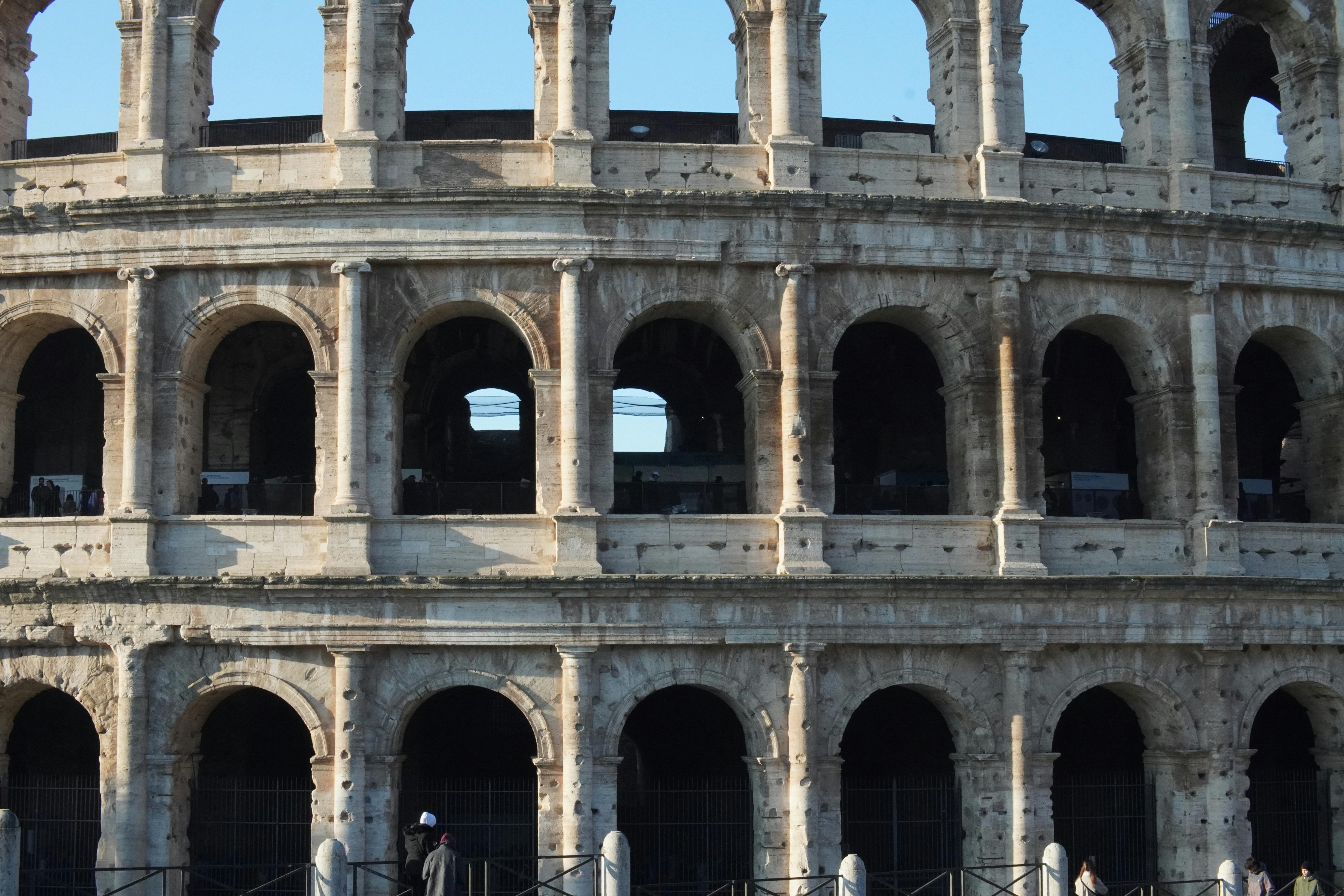 Close-up of the Colosseum in Rome, Italy · Free Stock Photo