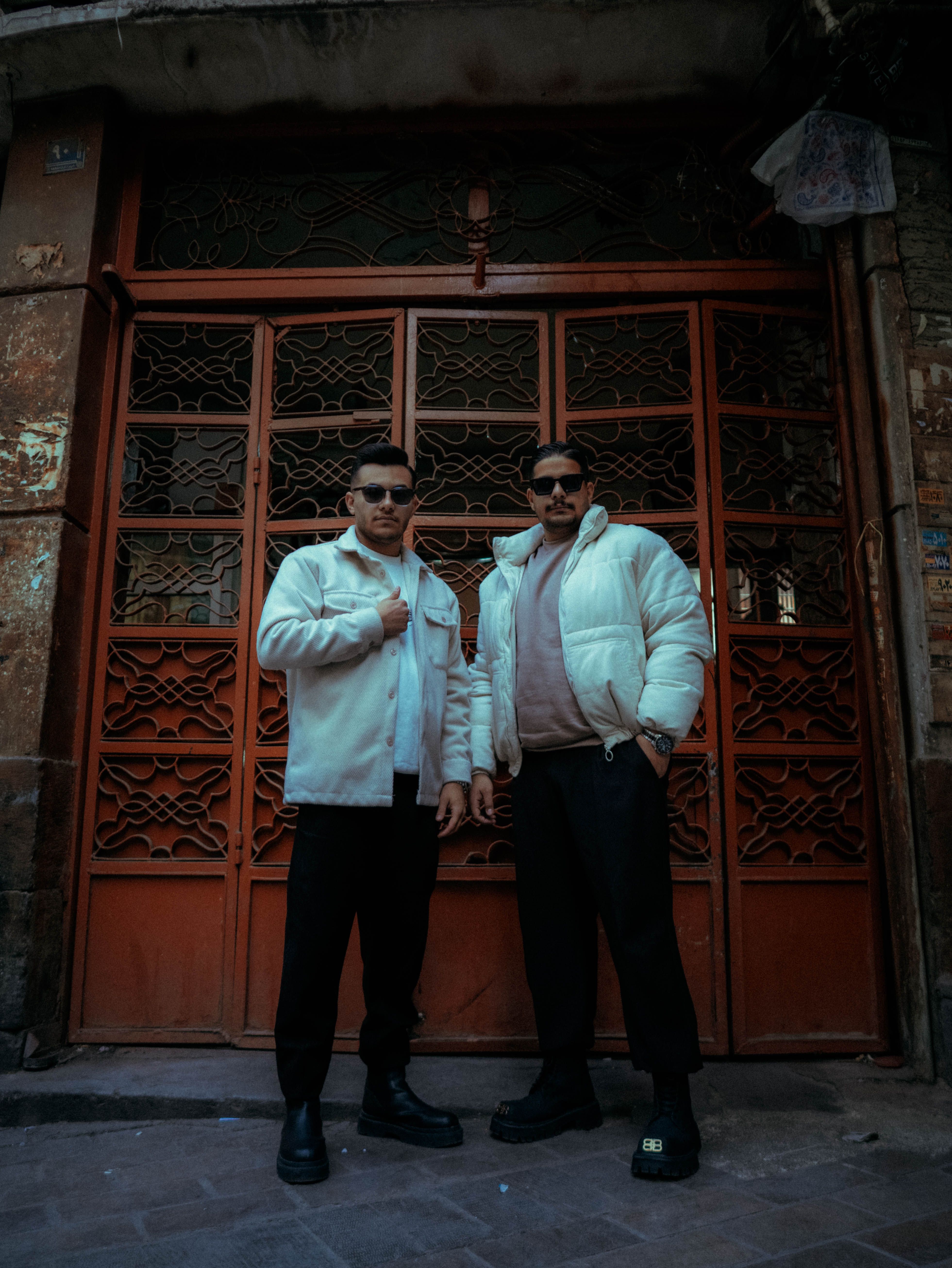 Two Men Posing in Urban Street Fashion · Free Stock Photo