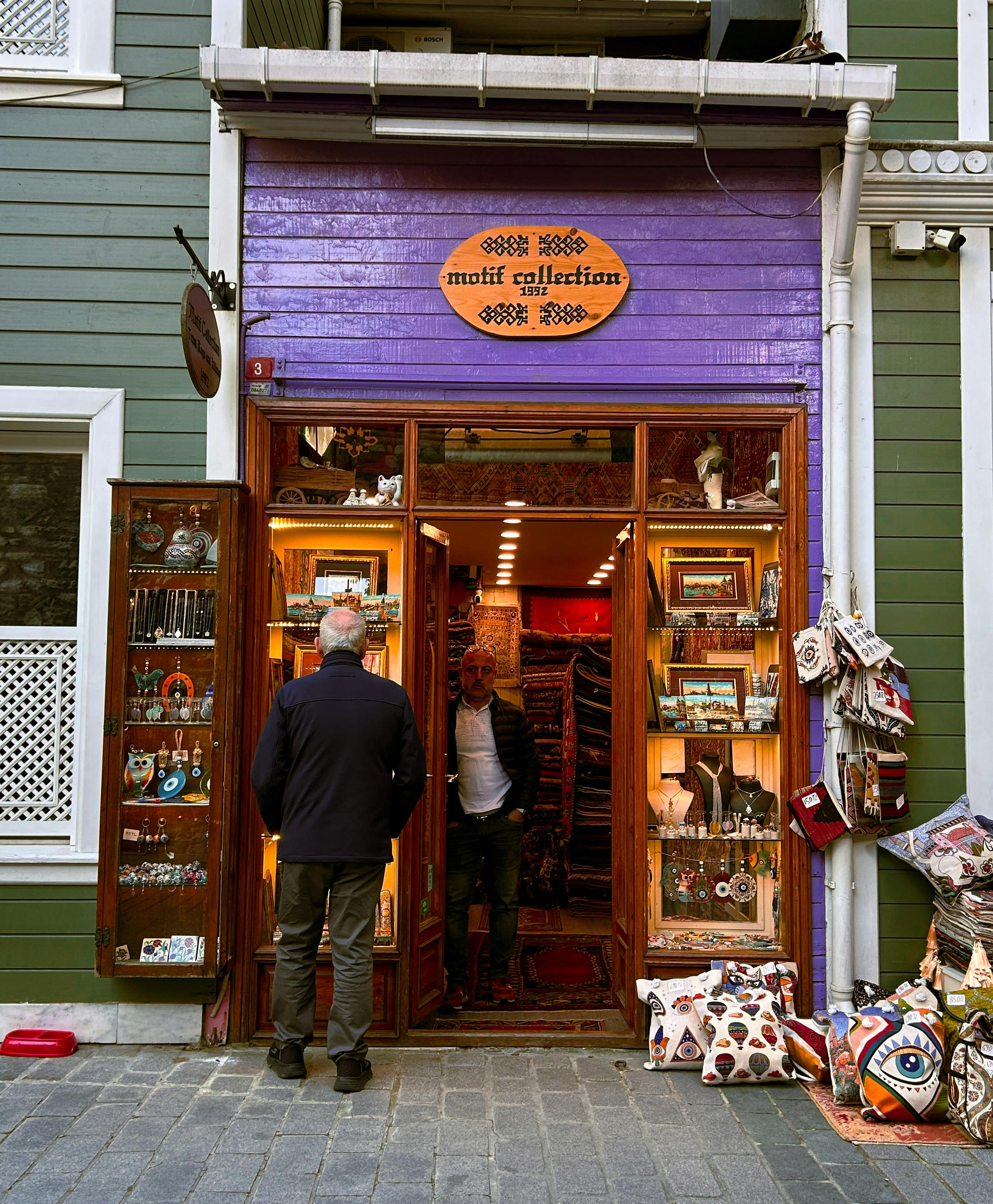 Traditional Shop Facade with Vibrant Colors and Artifacts · Free Stock ...