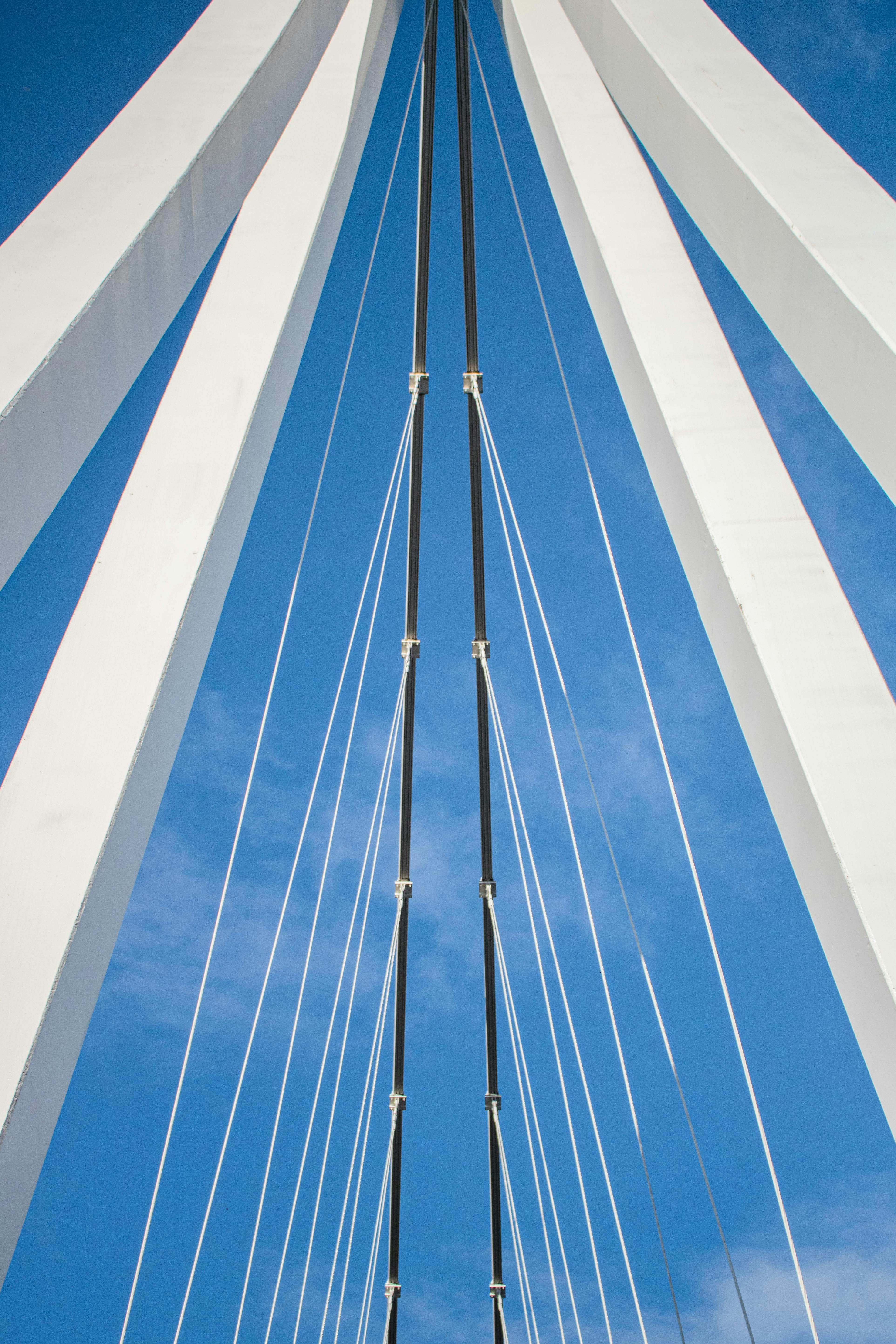 Worm's Eye View of Grey Steel Bridge · Free Stock Photo