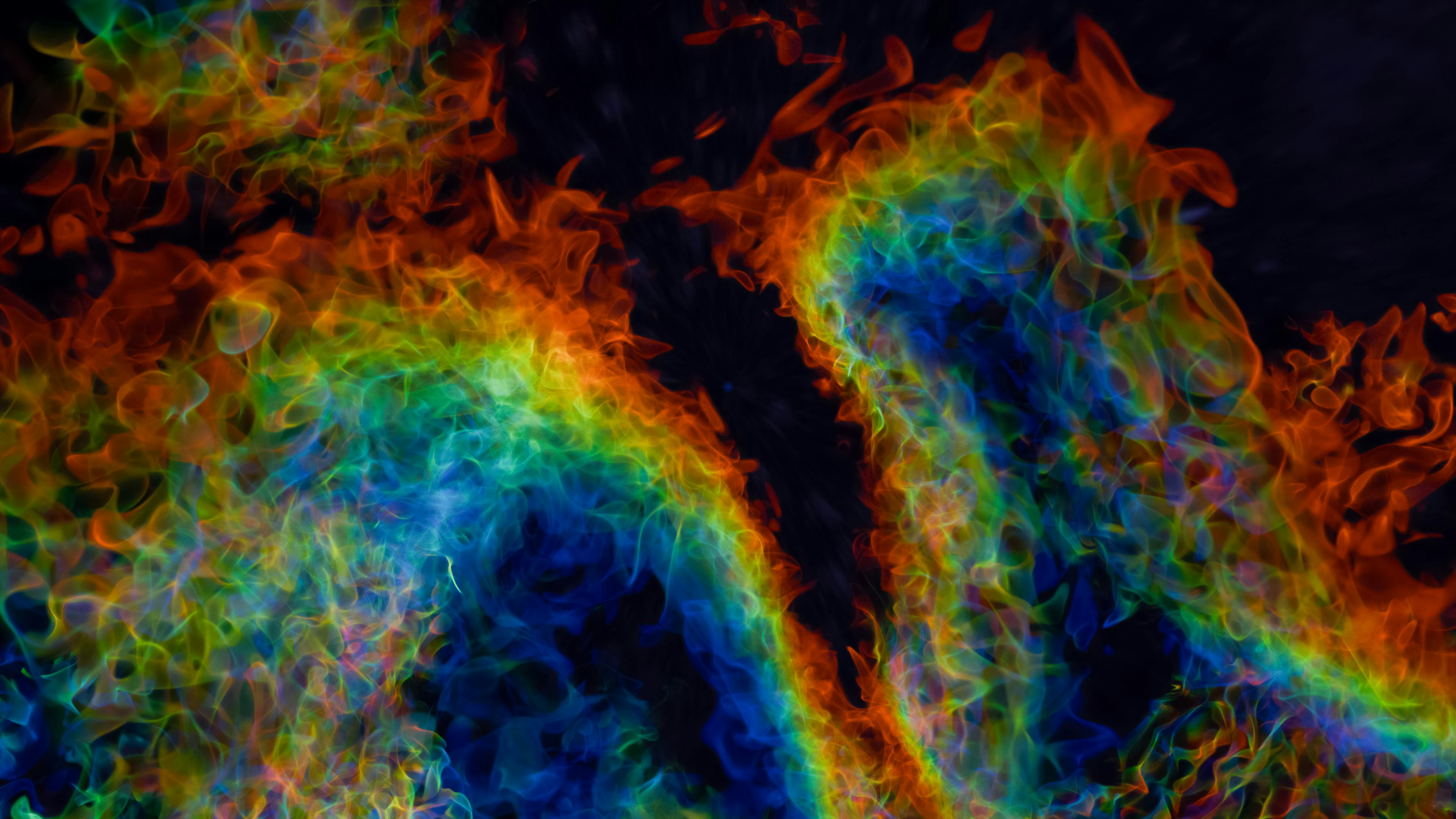 Vivid Abstract Digital Art with Colorful Flames · Free Stock Photo
