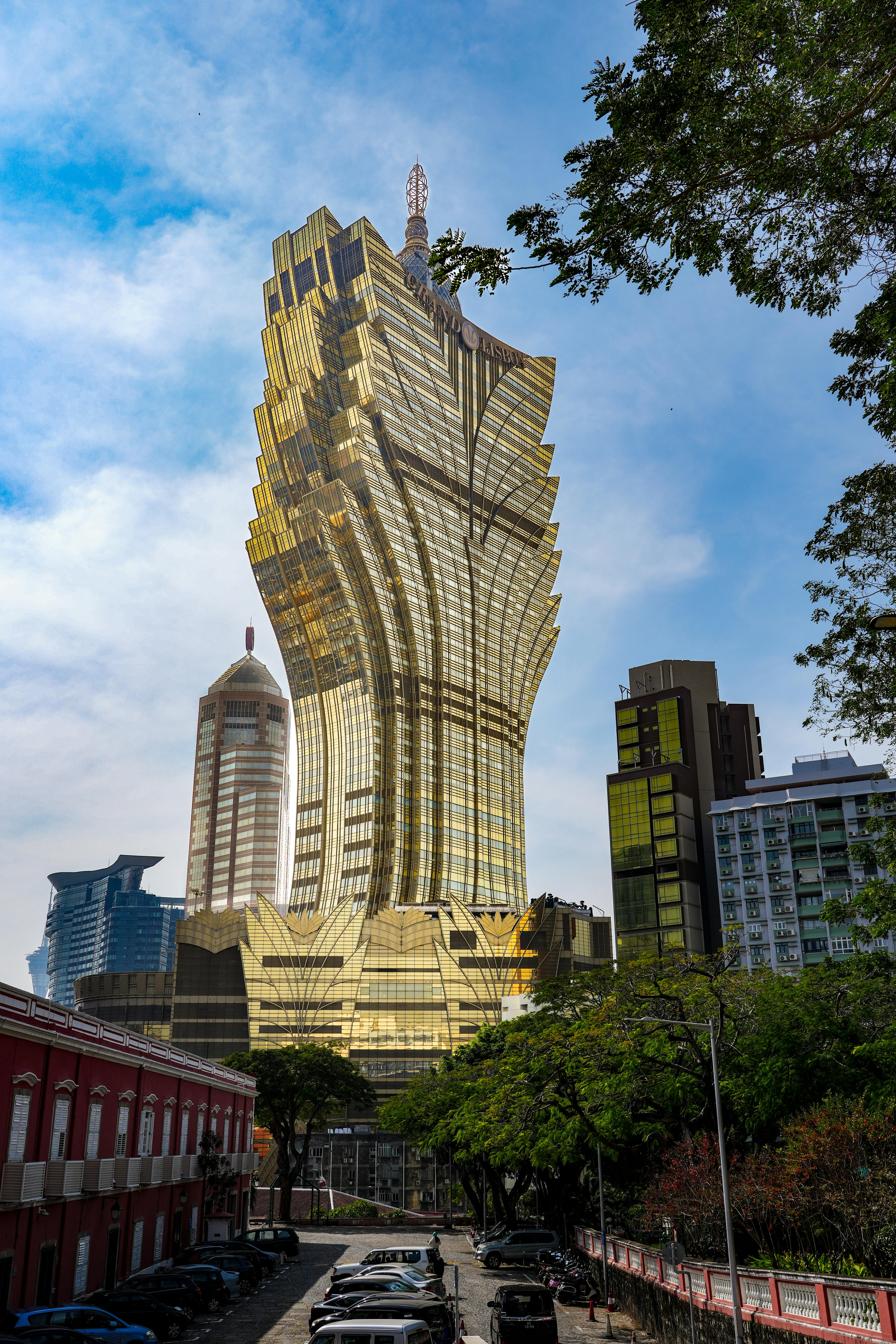 Stunning Night View of Macau Skyline with Illuminated Hotels · Free ...