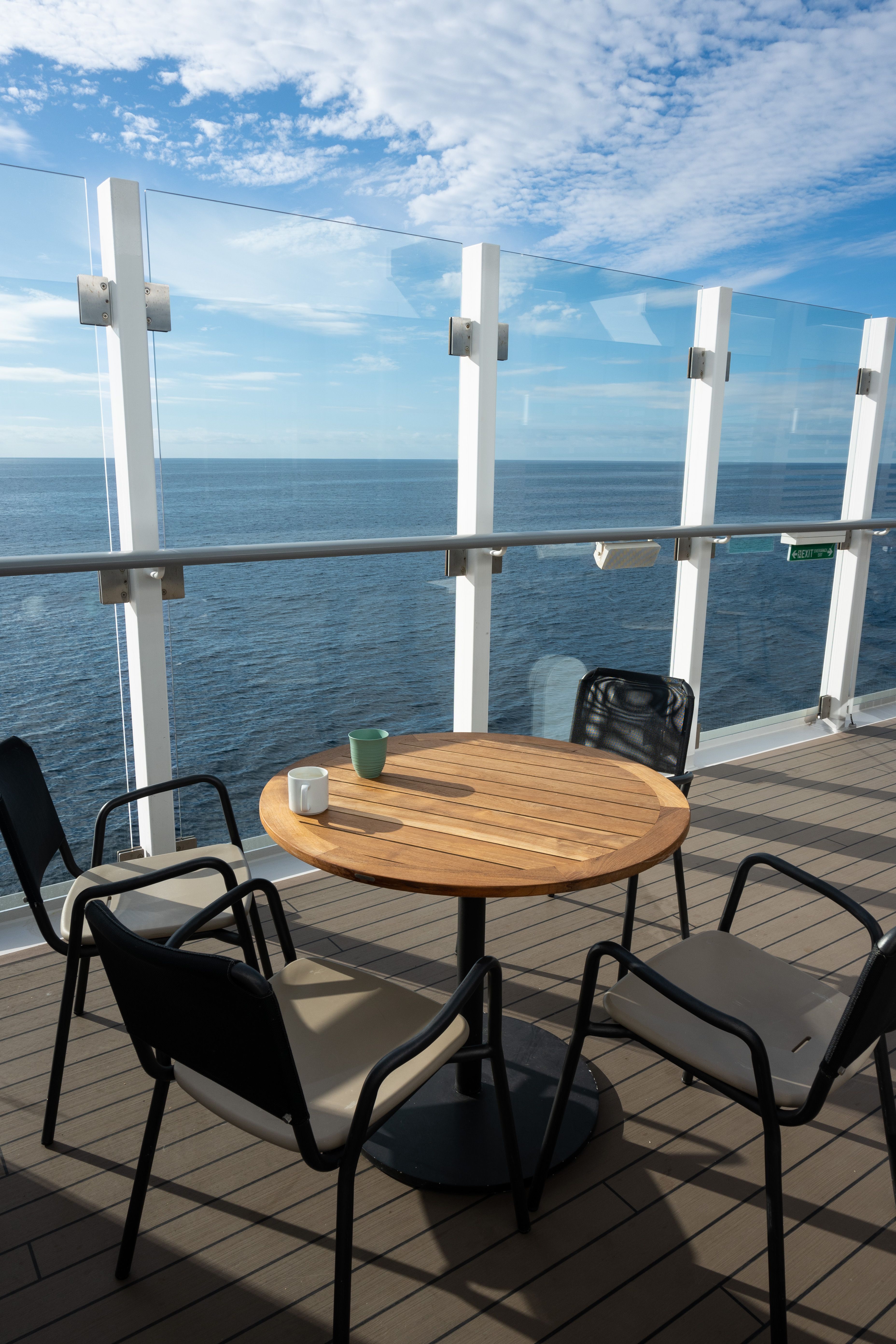 Coastal Deck Seating with Ocean View · Free Stock Photo