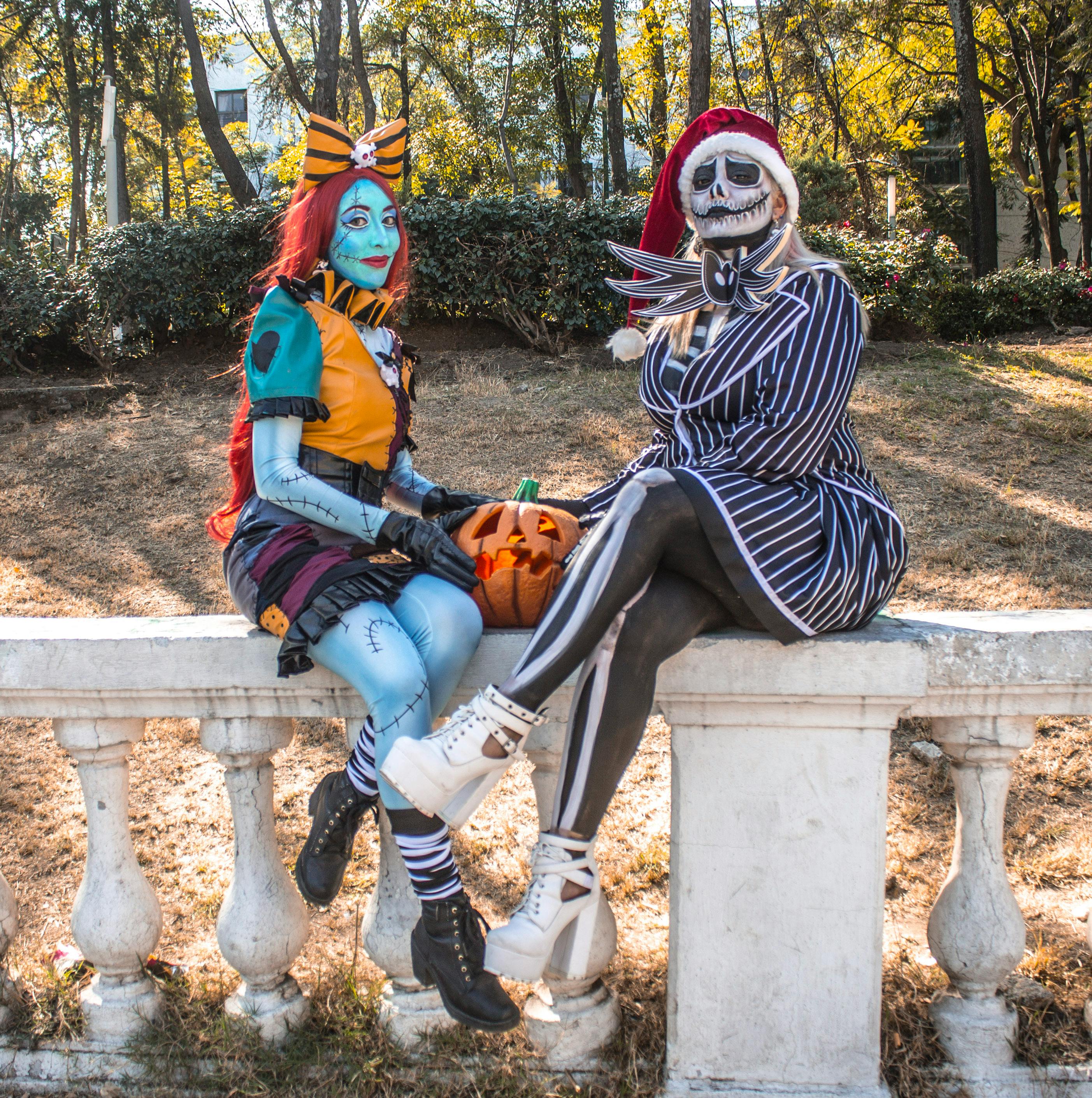 Colorful Cosplay Characters in Autumn Park · Free Stock Photo