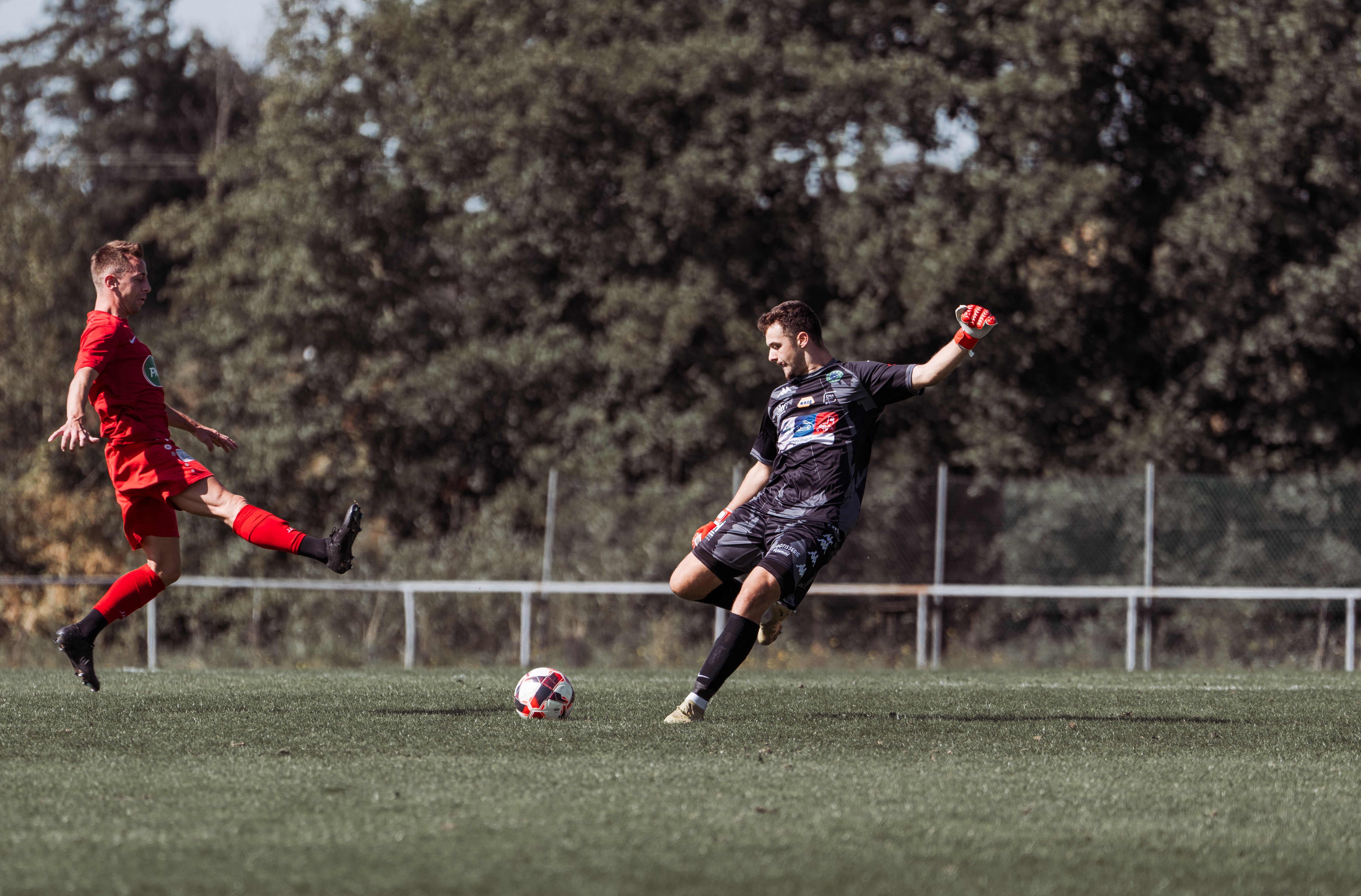 Intense Soccer Match Action in France · Free Stock Photo