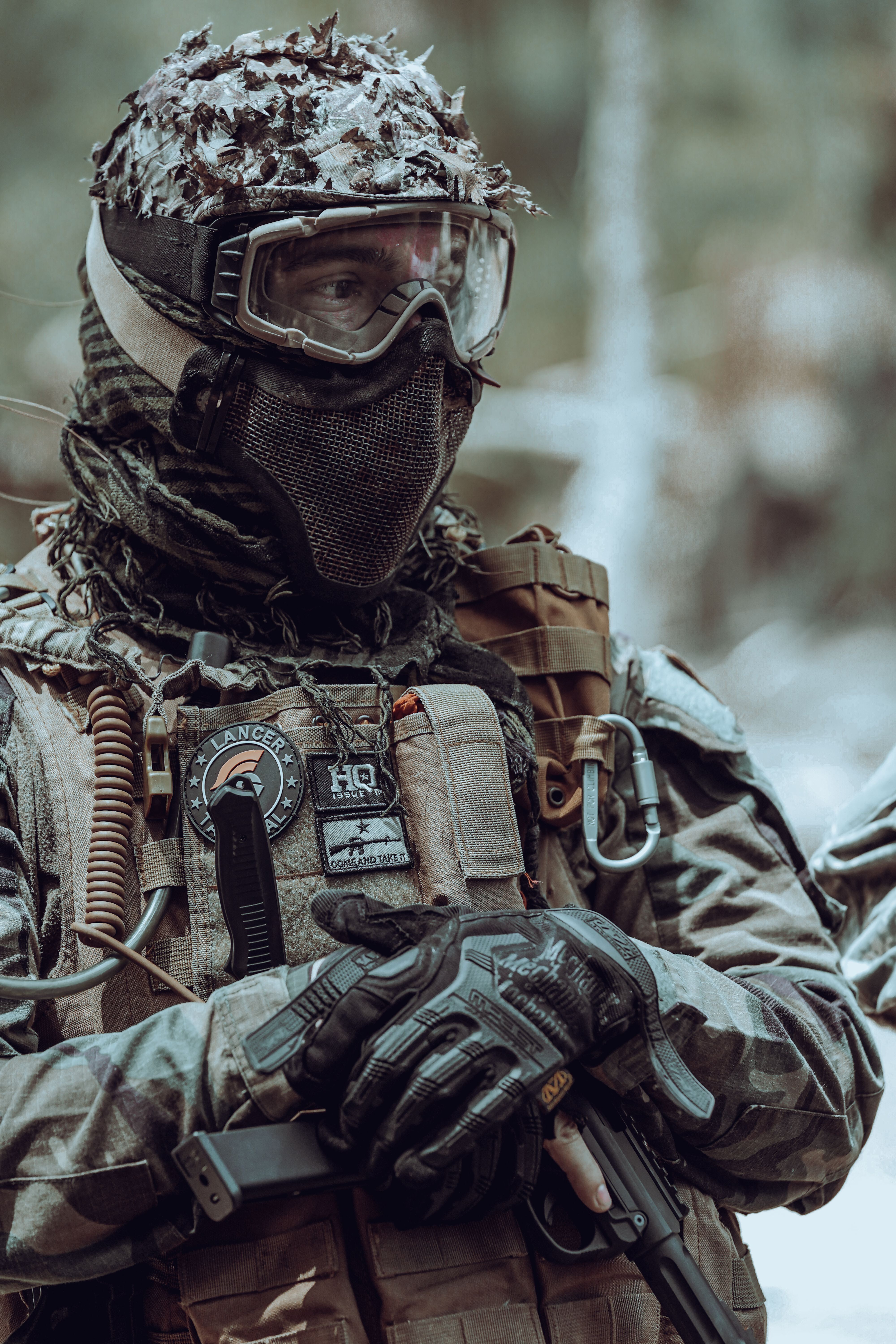 Portrait of Soldier in Gas Mask · Free Stock Photo