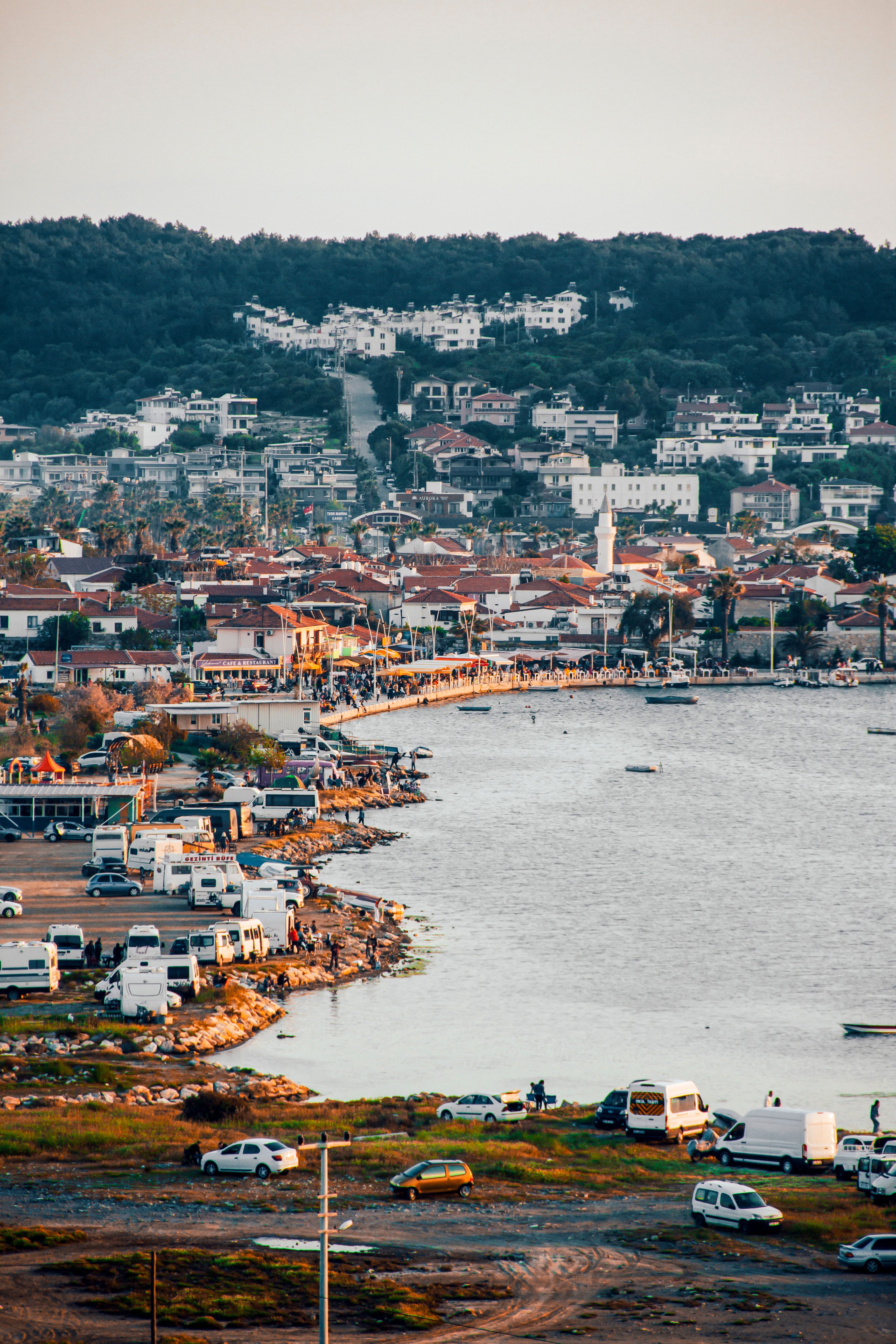Scenic Coastal Town with Vibrant Architecture · Free Stock Photo