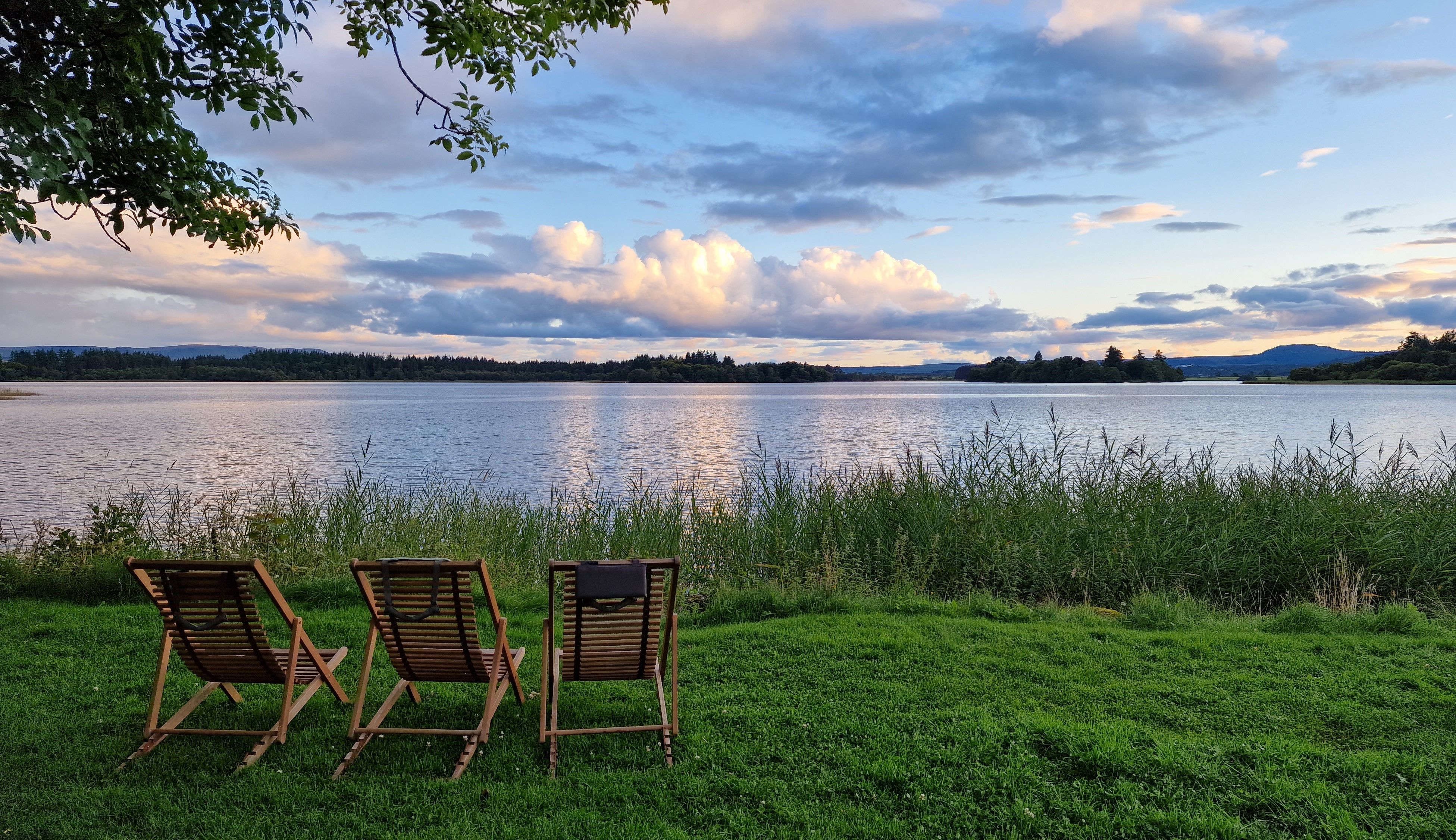 Relaxing Lakeside Chairs in Scenic Scotland · Free Stock Photo