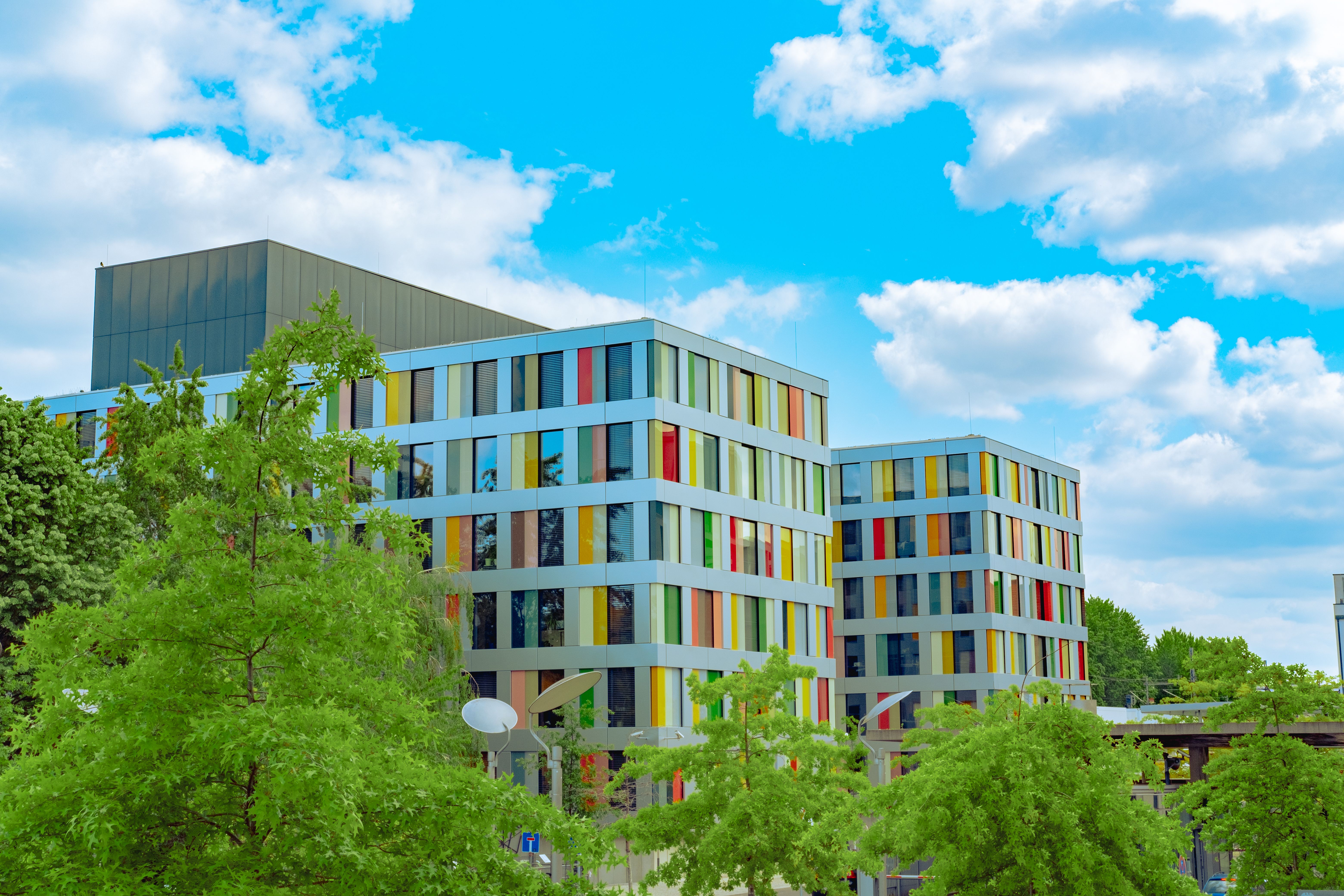 Modern Colorful Office Buildings in Berlin · Free Stock Photo