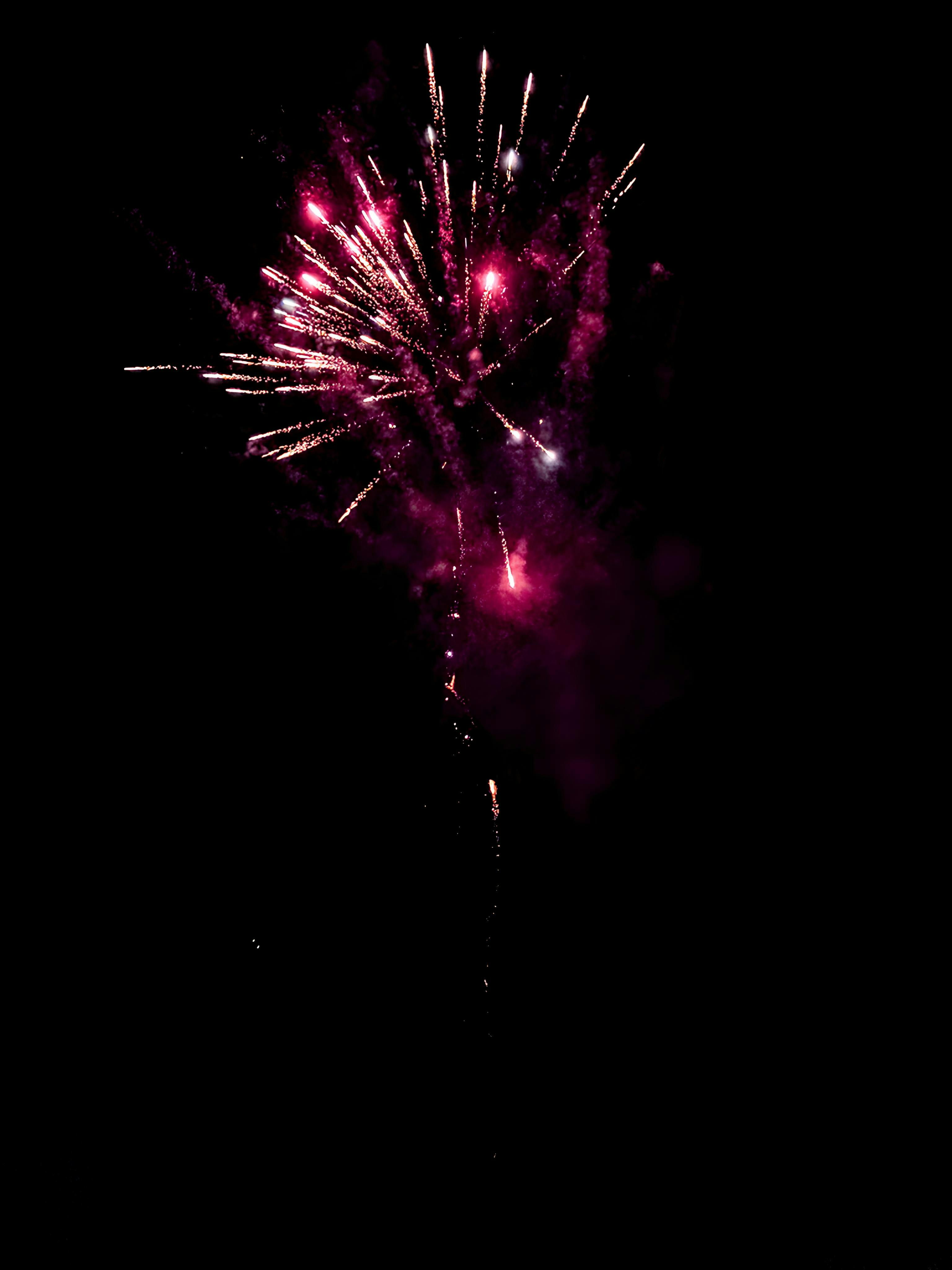 Silhouette Photo of Standing Man Holding Camera Looking at Fireworks ...