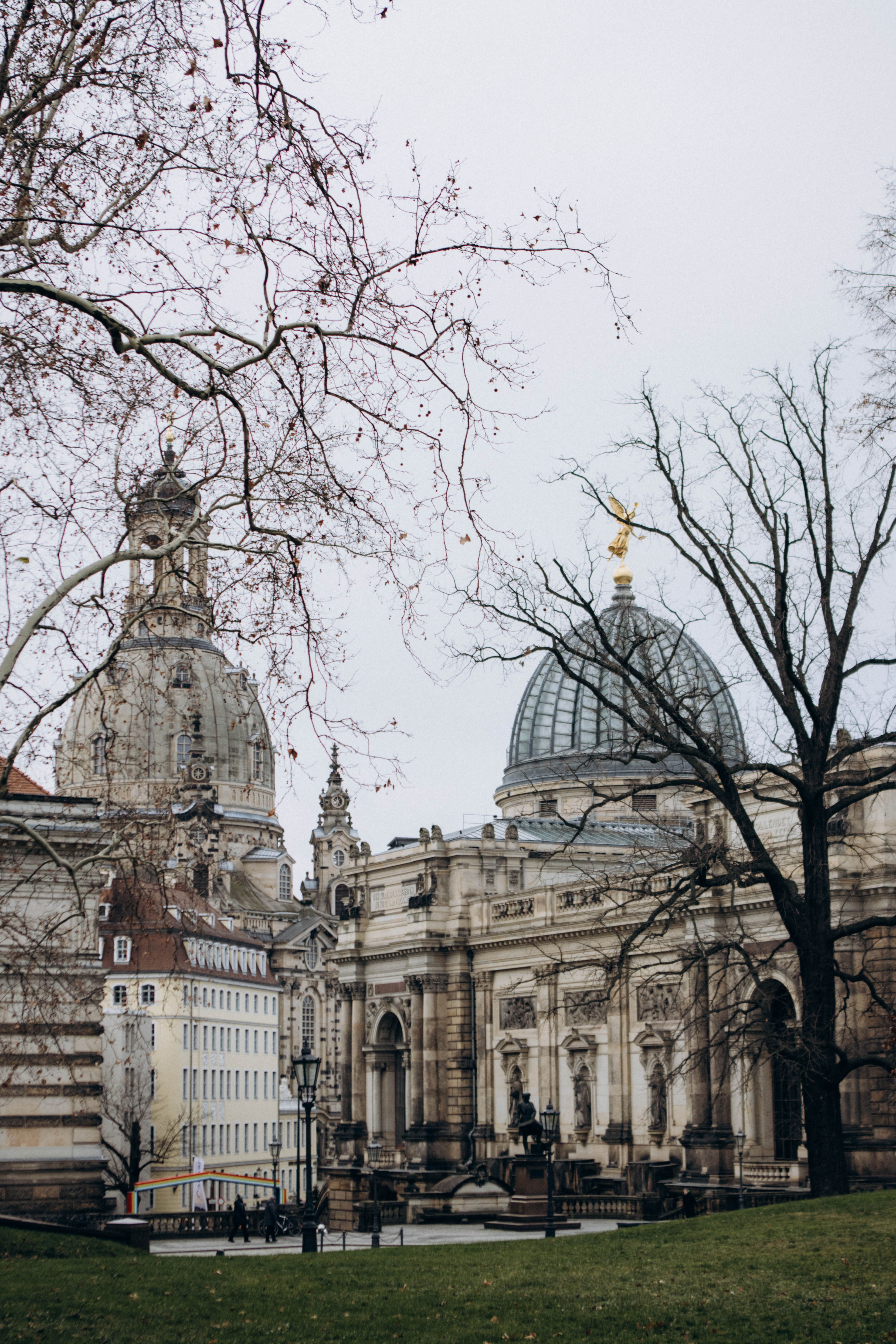 Historic Architecture in Dresden with Winter Trees · Free Stock Photo