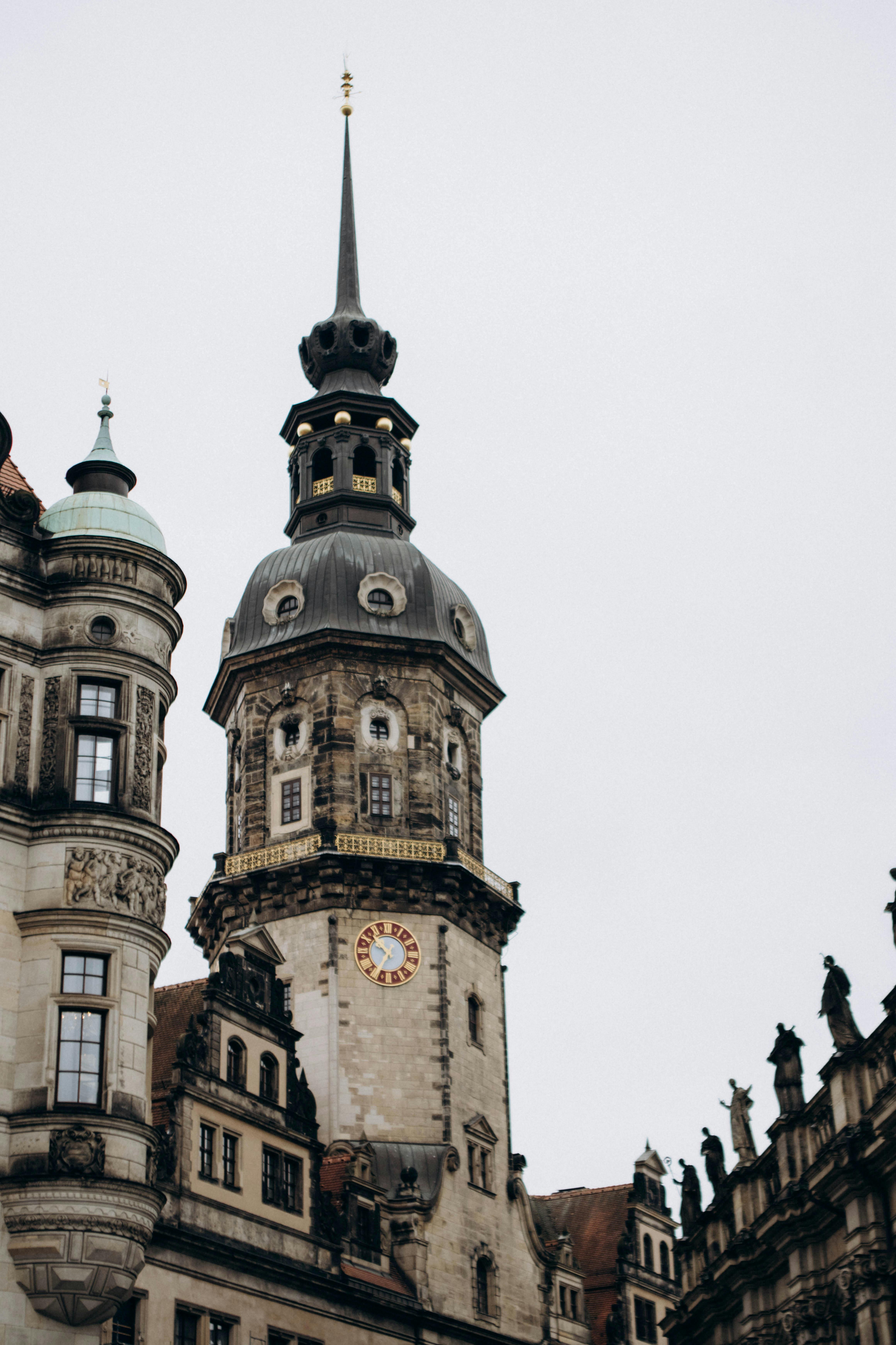 Historic Clock Tower in Dresden, Germany · Free Stock Photo