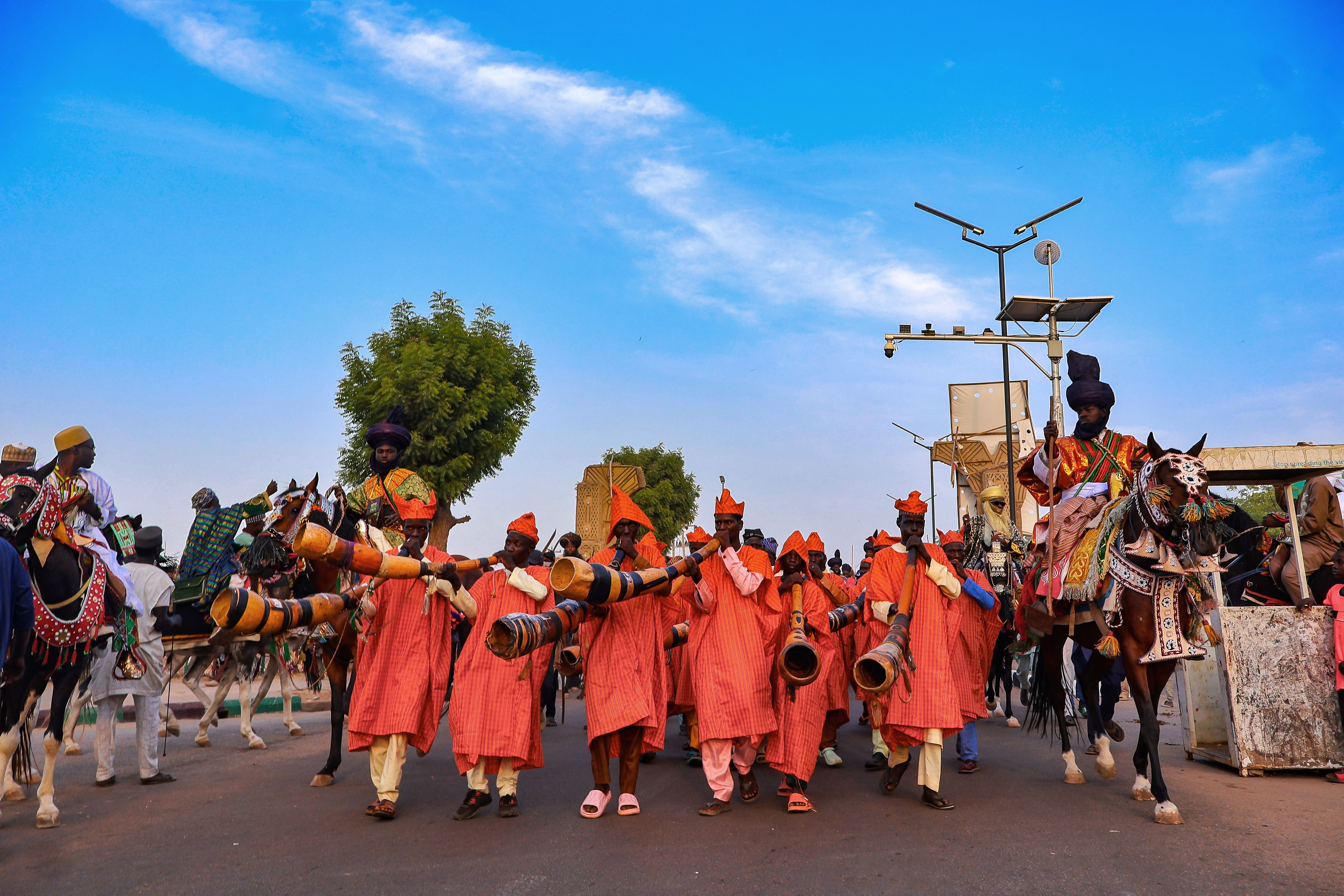 Traditional African Festival with Musicians and Horses · Free Stock Photo