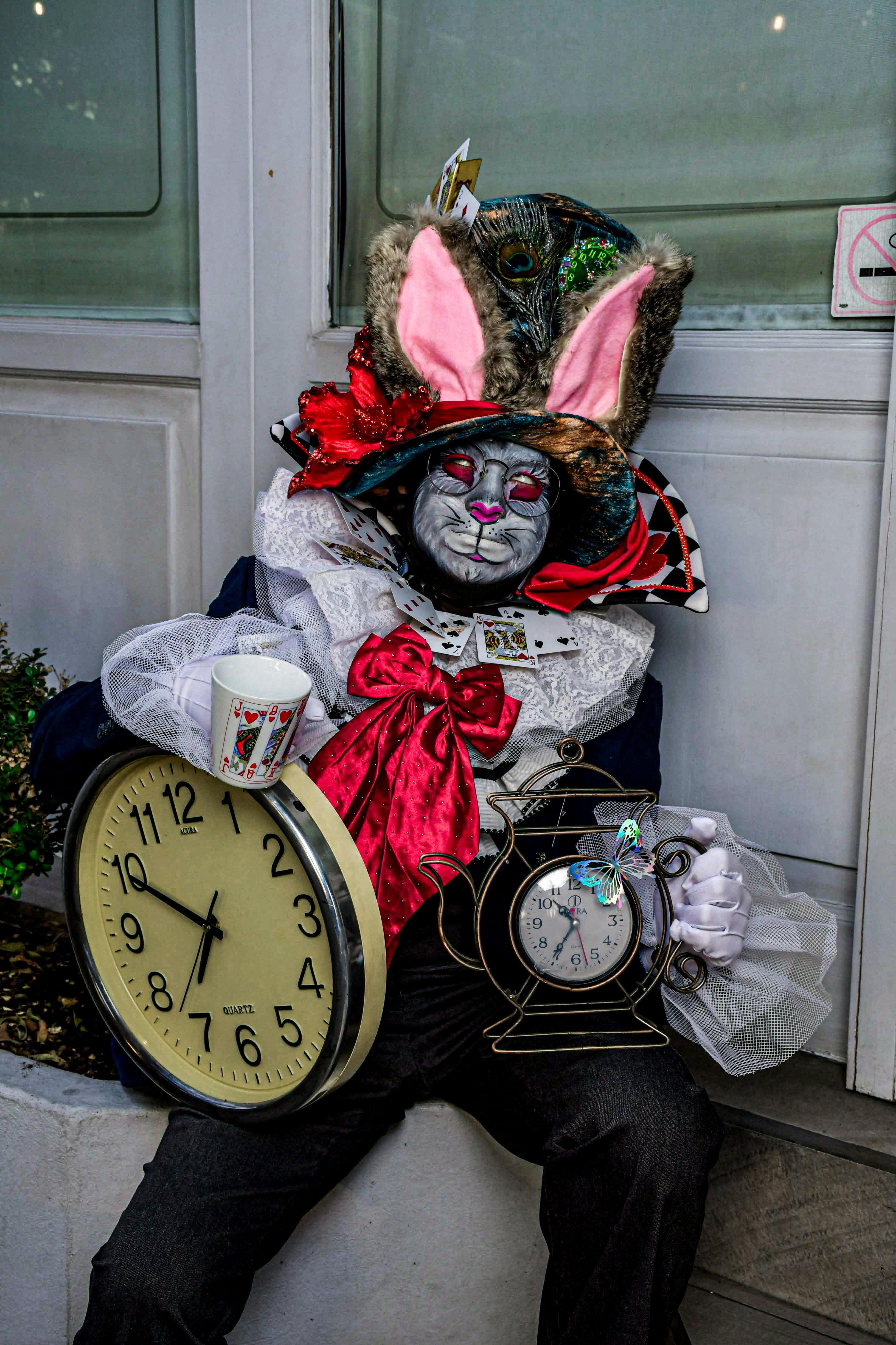 Eccentric Art Costume with Oversized Clocks · Free Stock Photo