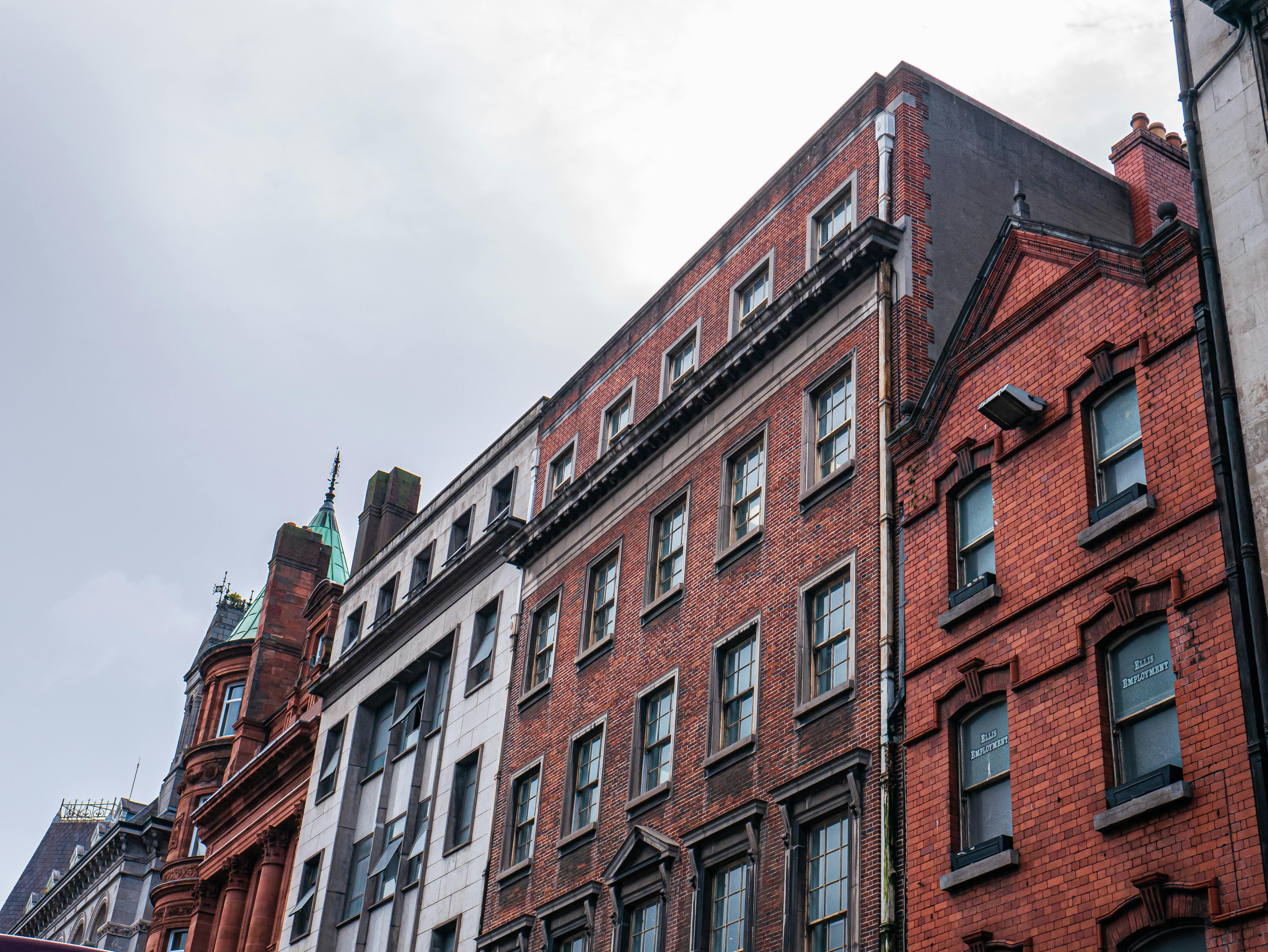 Historic Brick Buildings in Central Dublin · Free Stock Photo