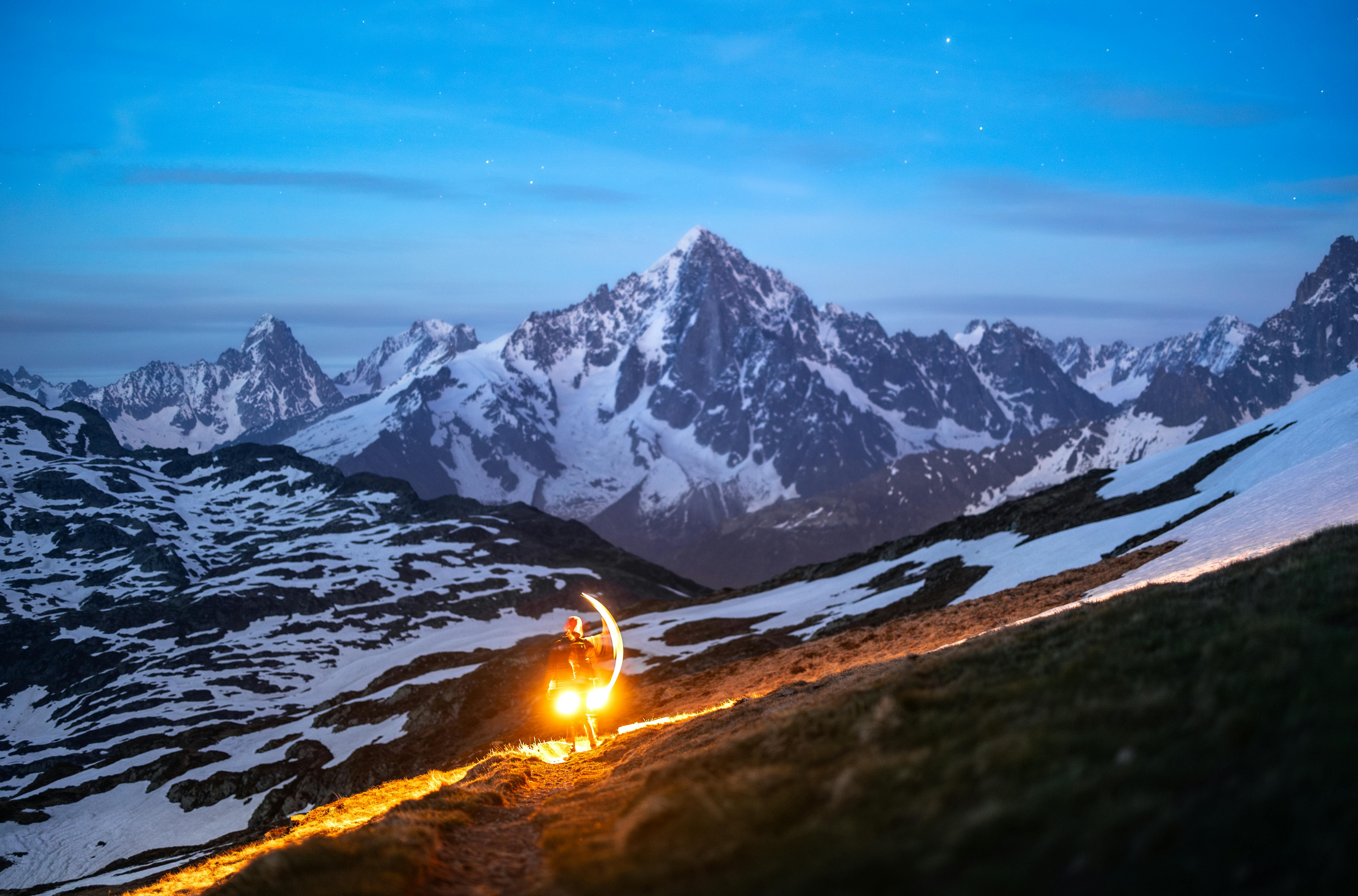 Stunning Night Hike in Chamonix Alps · Free Stock Photo