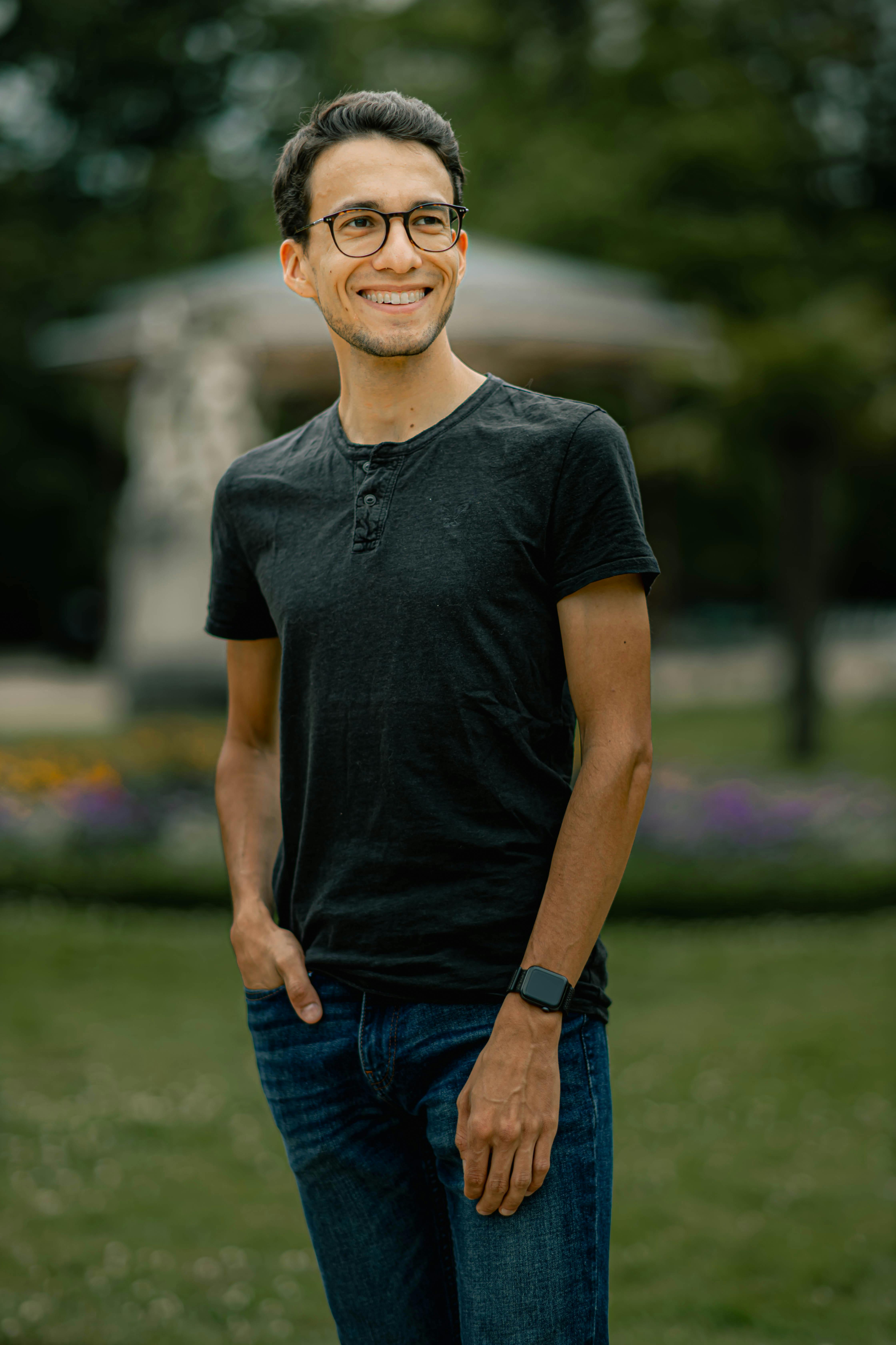 Casual Outdoor Portrait of Smiling Man · Free Stock Photo