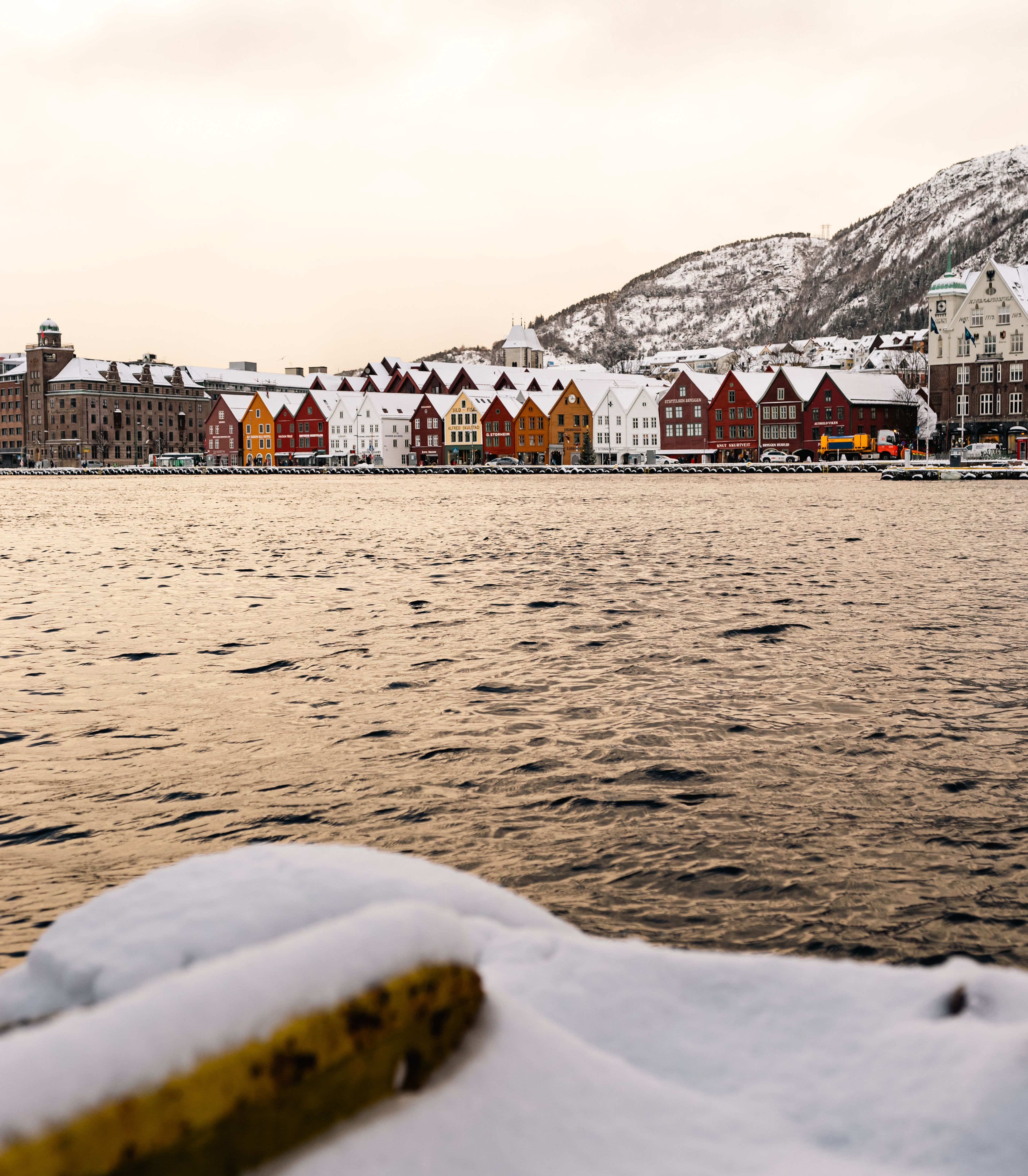 Colorful Bryggen Houses in Winter, Bergen · Free Stock Photo