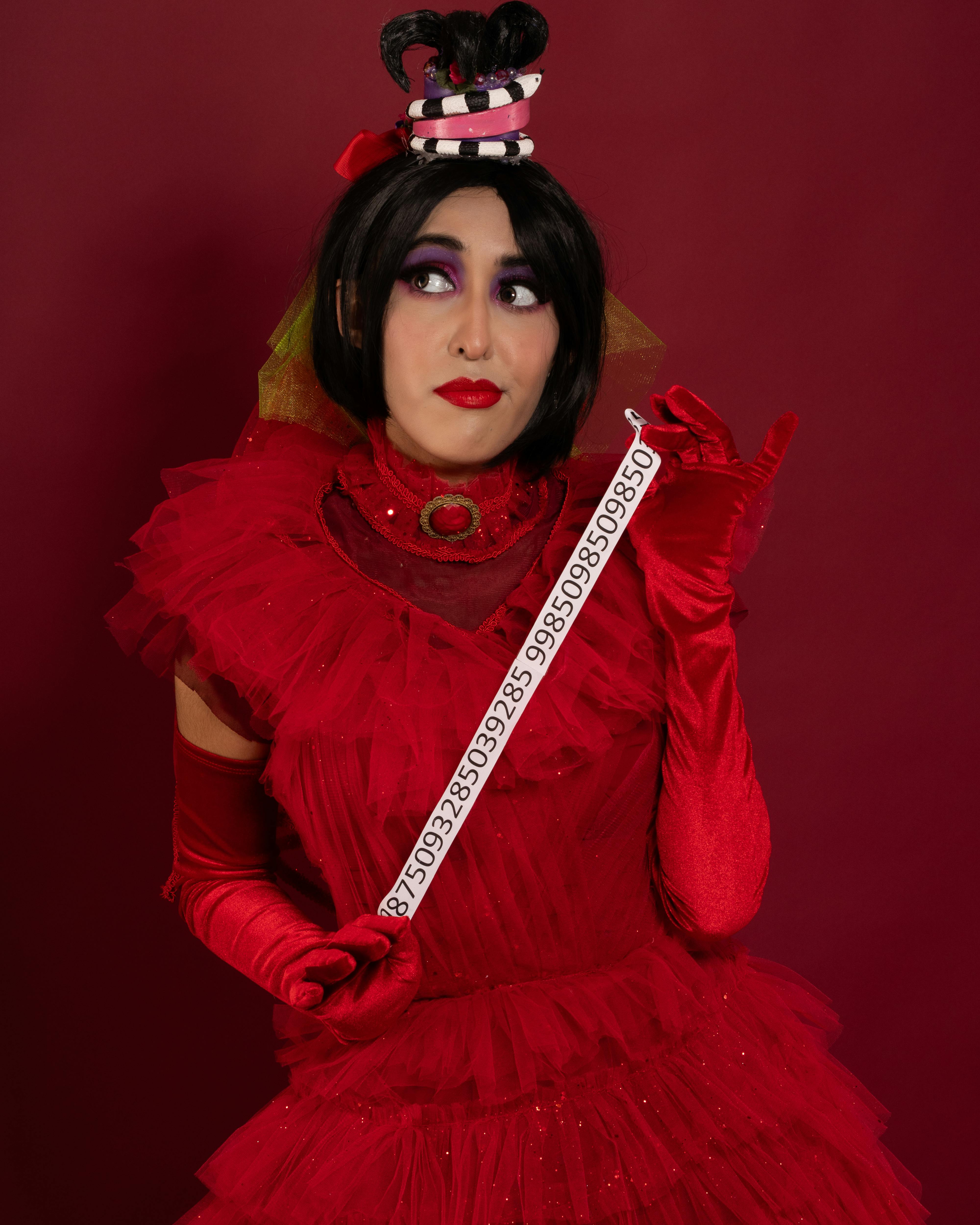 Colorful Cosplay Character in Red Dress · Free Stock Photo