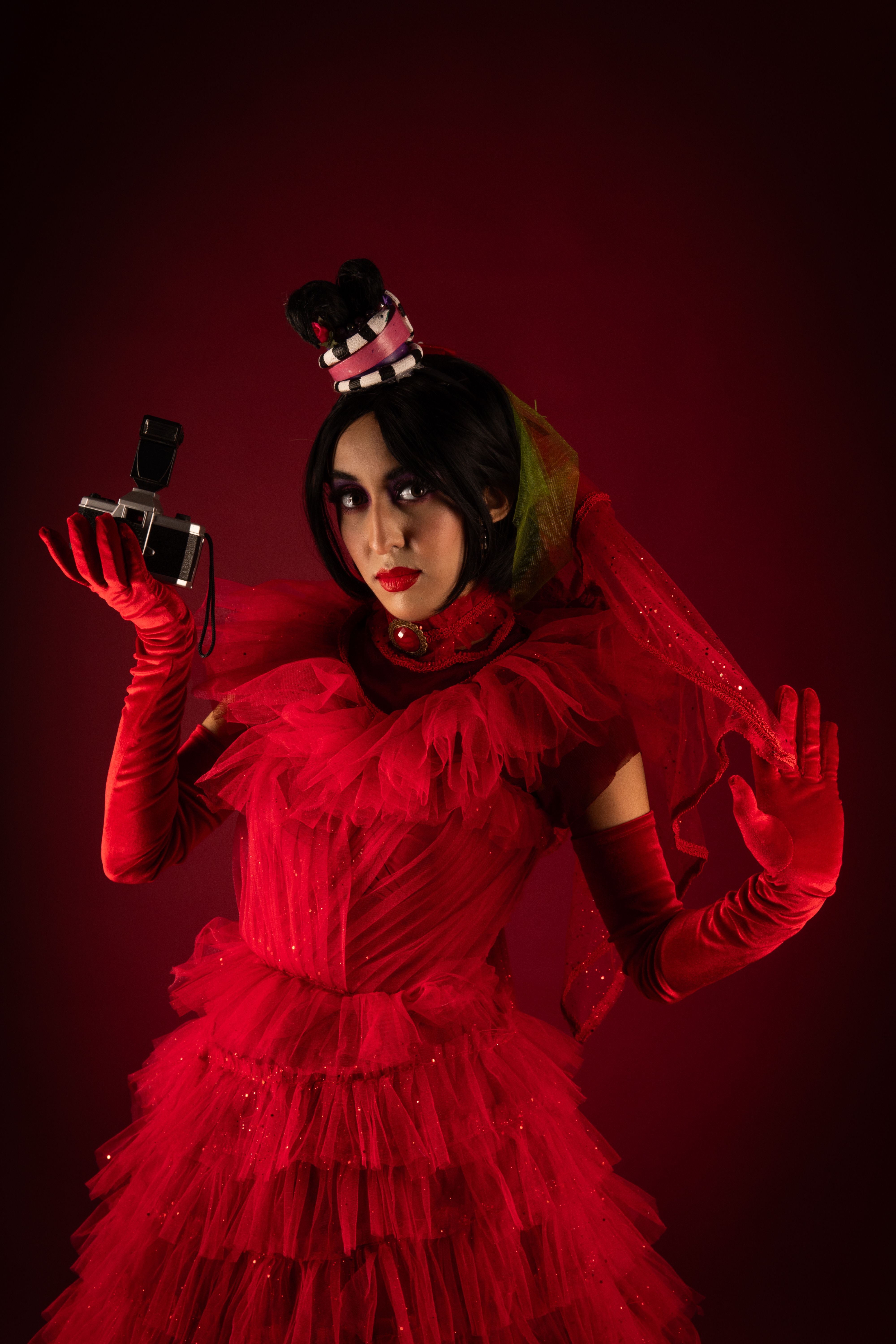 Gothic Cosplay Portrait in Red Attire · Free Stock Photo