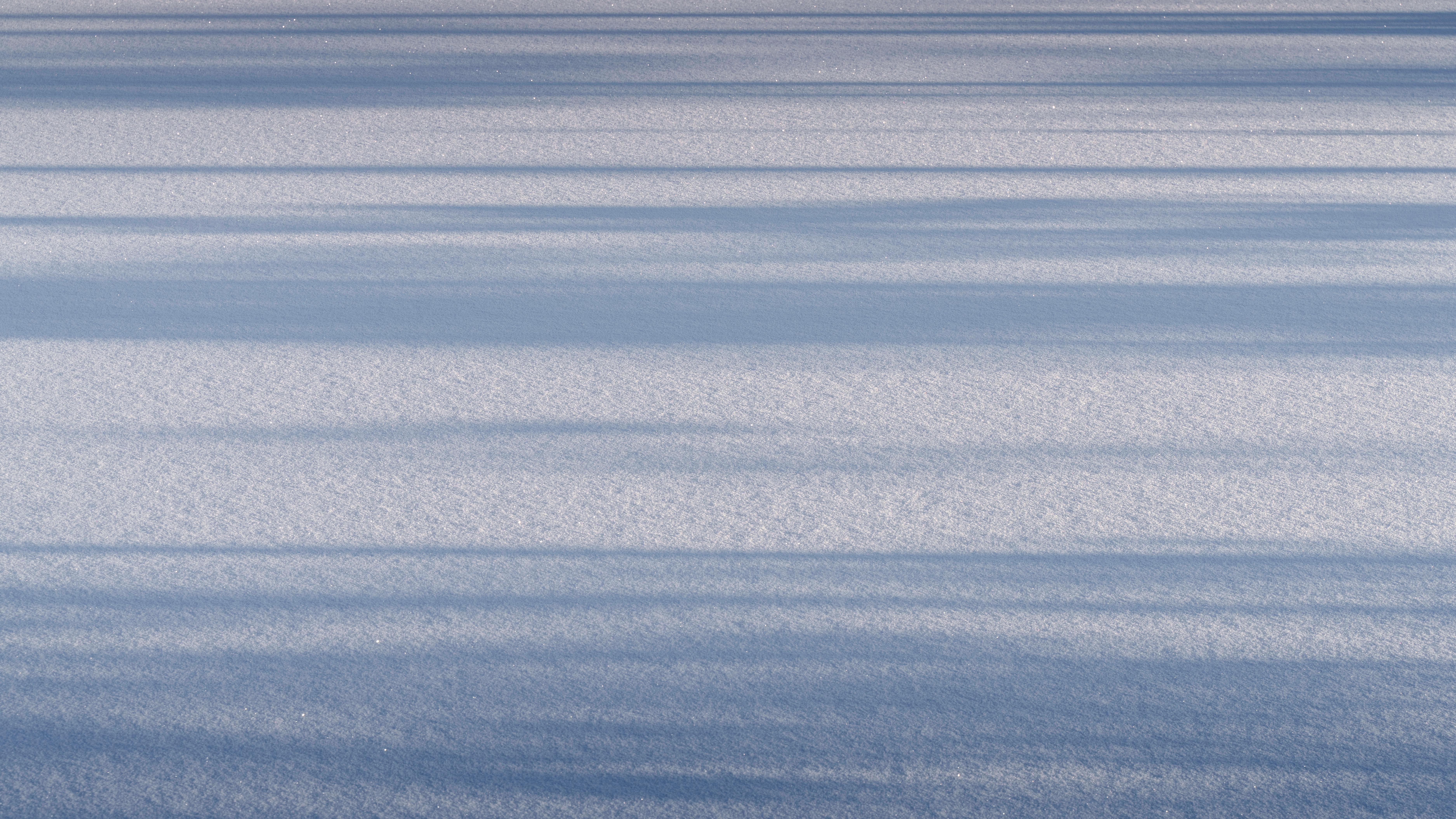 Serene Winter Landscape with Snow Shadows · Free Stock Photo