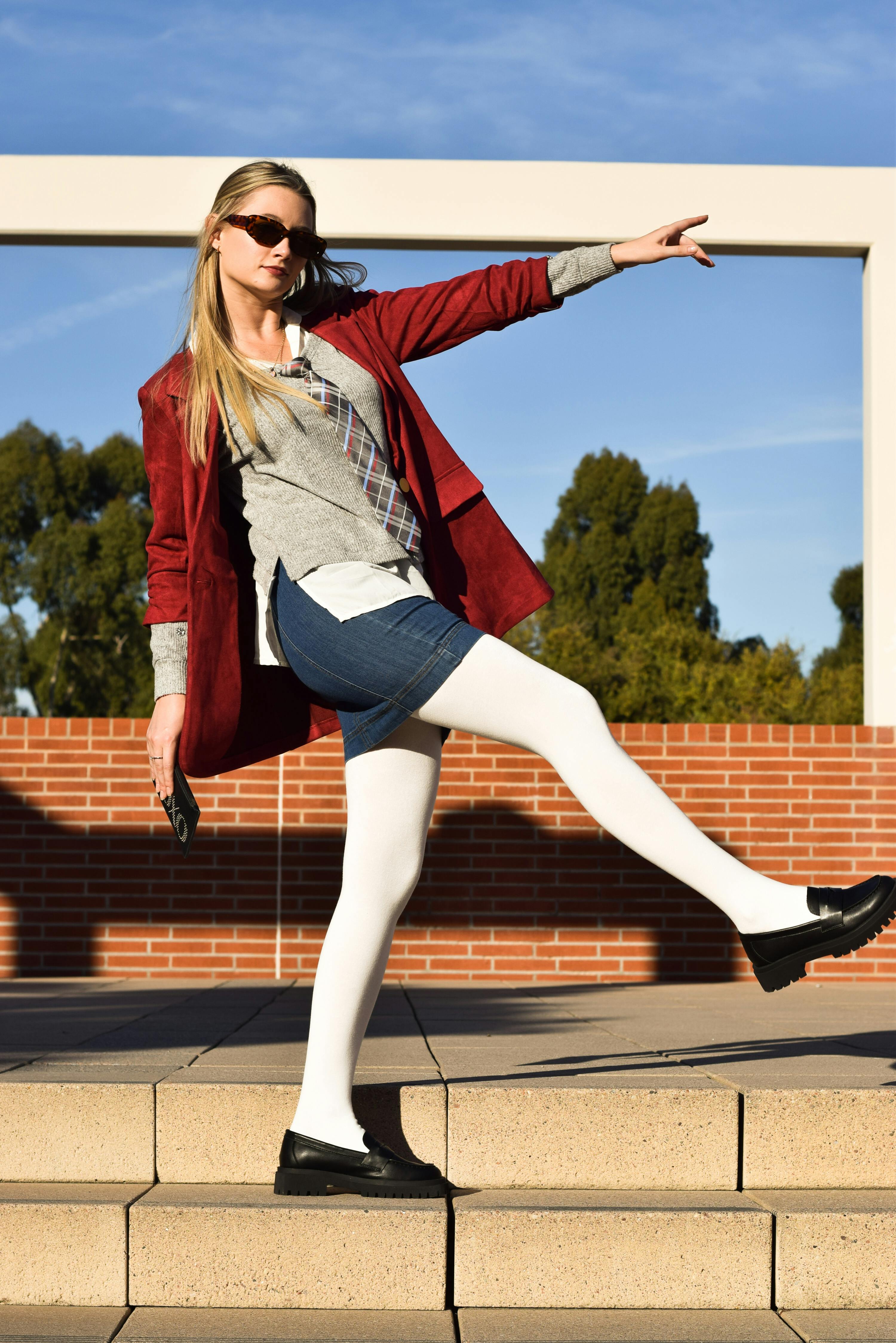 Fashionable Pose on Urban Steps in Long Beach · Free Stock Photo