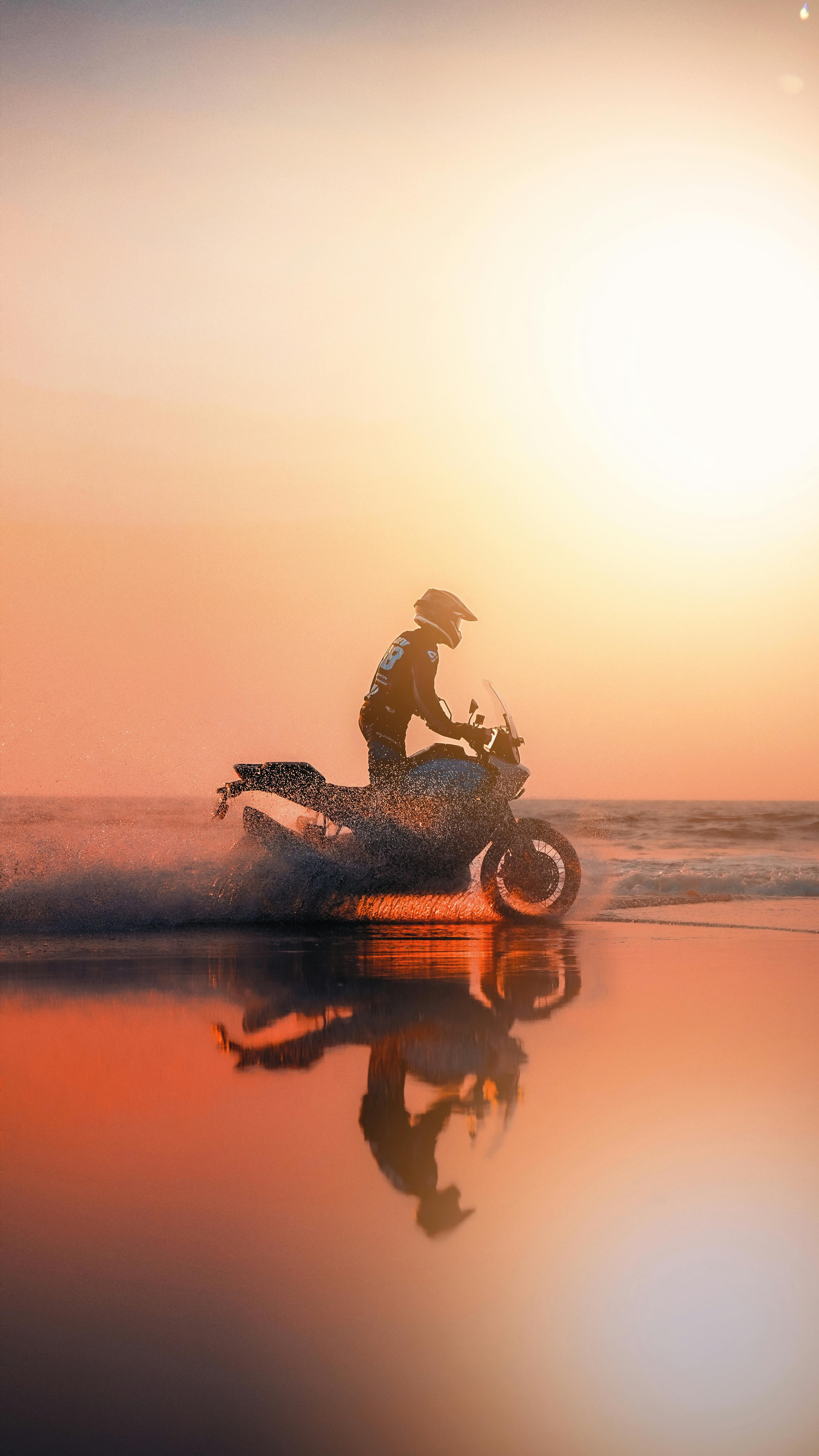 Motorcycle Sunset Wallpaper