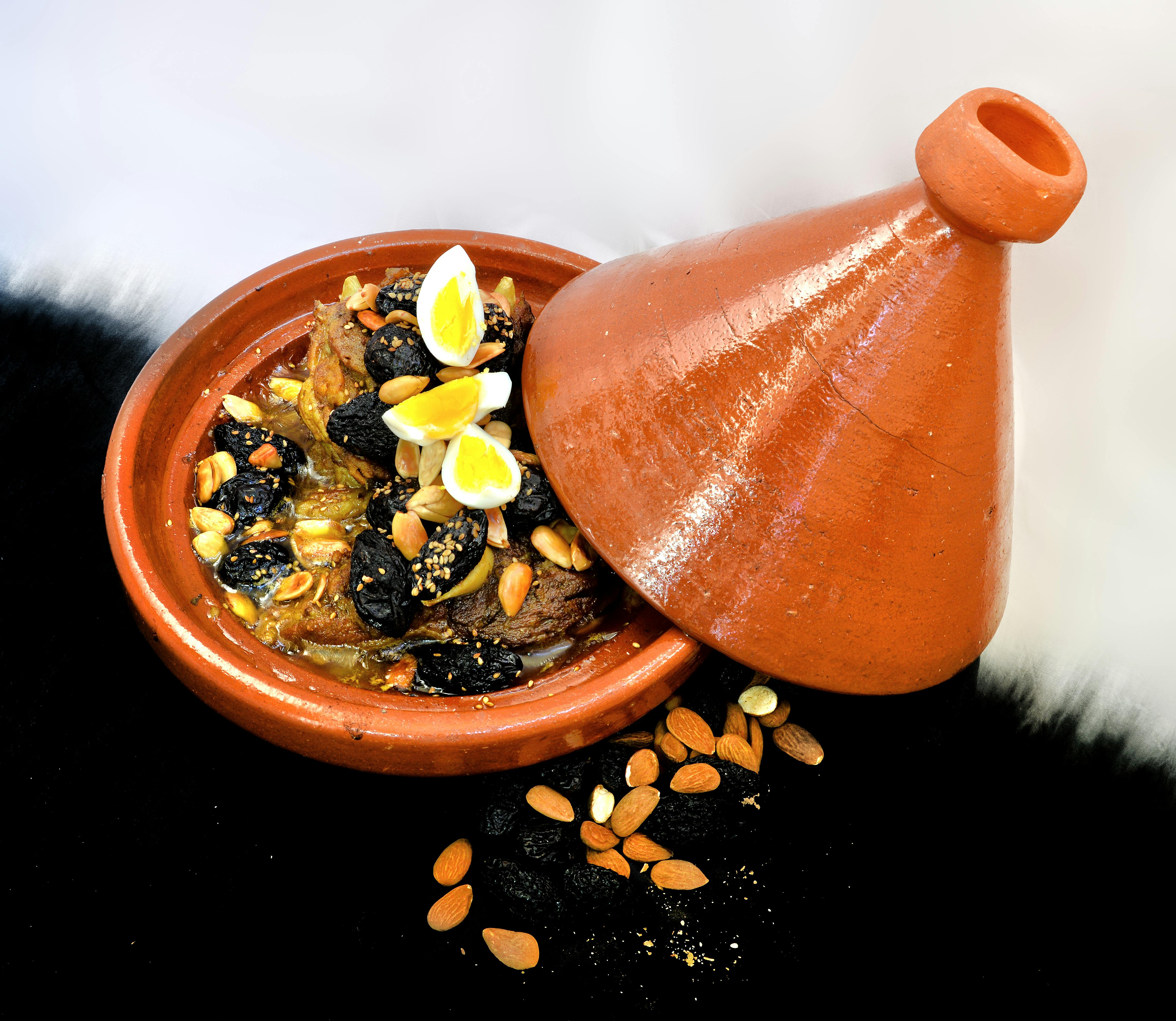 Traditional Moroccan Lamb Tagine with Almonds and Prunes · Free Stock Photo