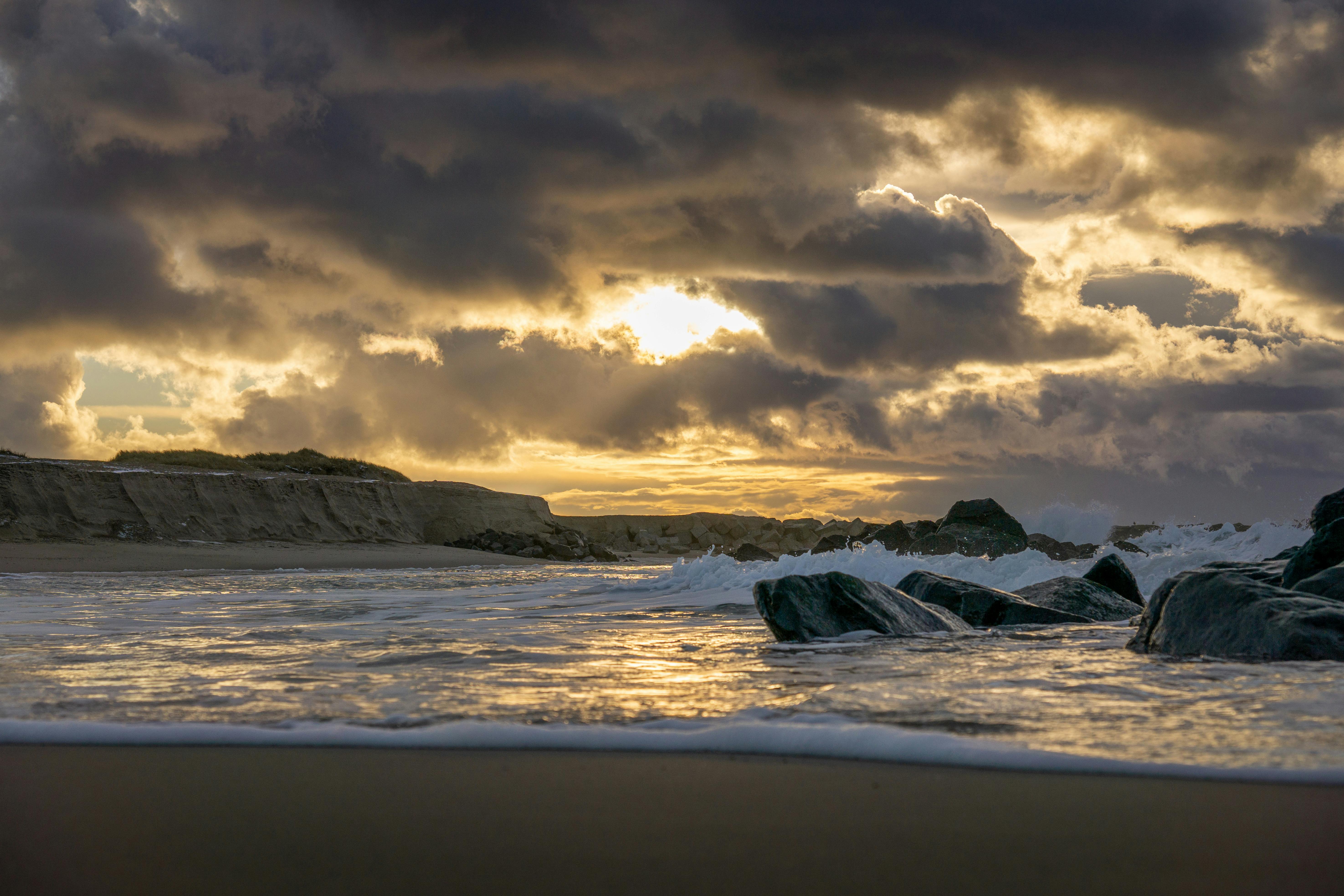 Dramatic Sunset Over Agger, Denmark Coastline · Free Stock Photo
