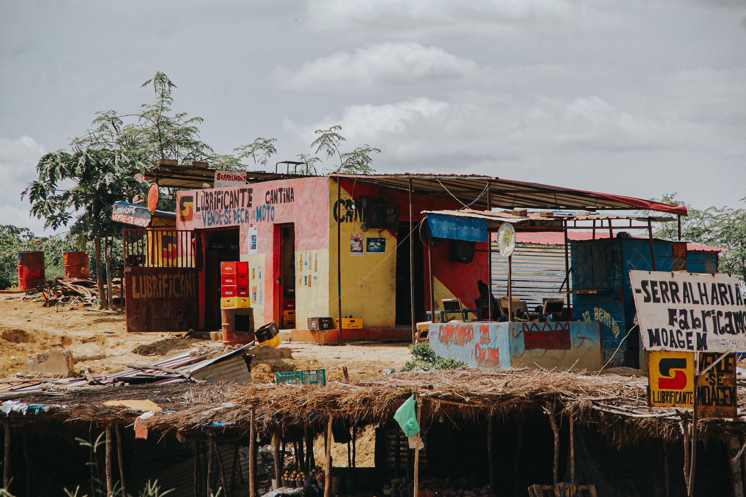 Rustic Lubricant Shop in Rural Angola · Free Stock Photo