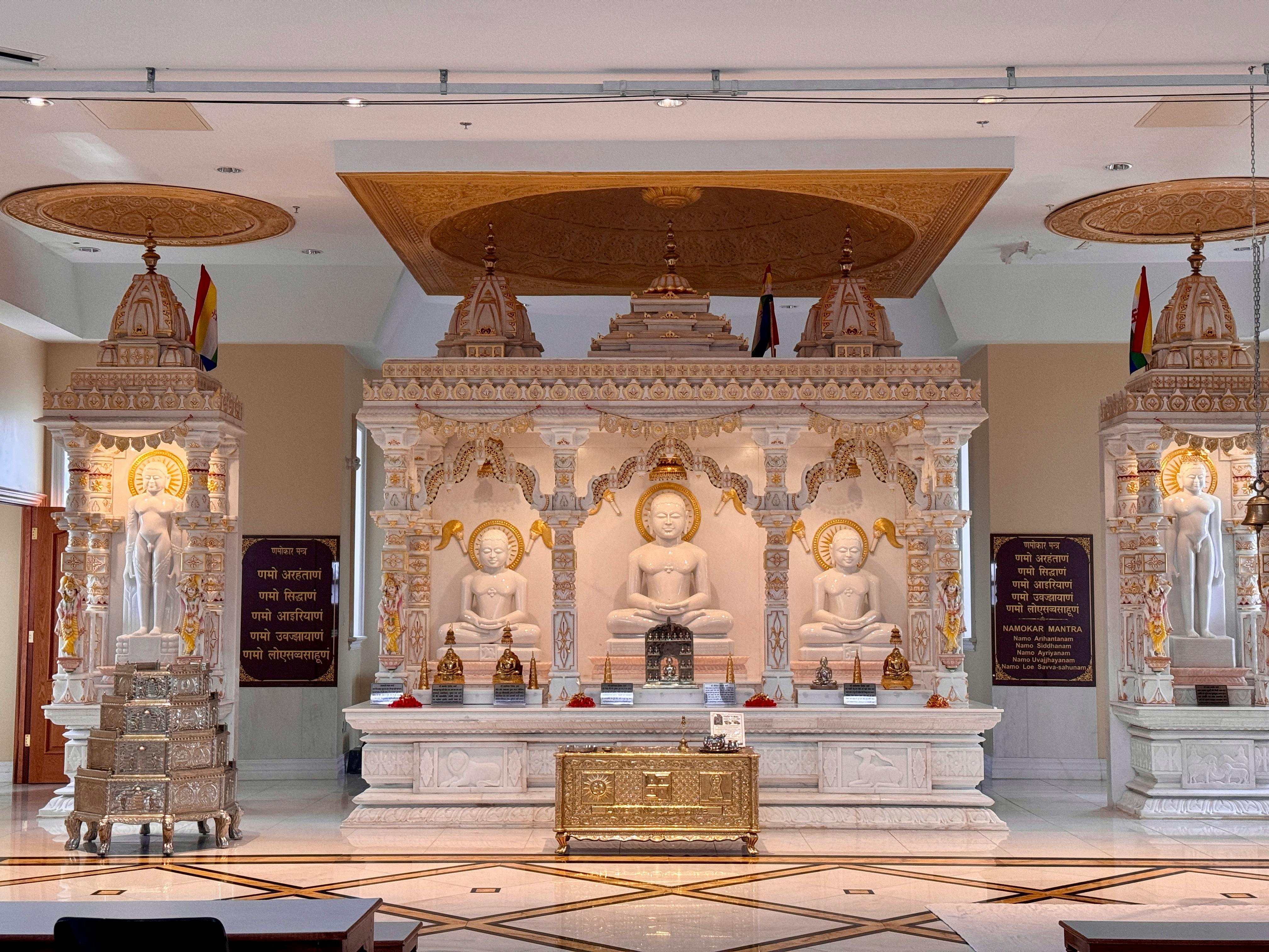 Jain Temple Interior with Marble Statues in Brampton · Free Stock Photo